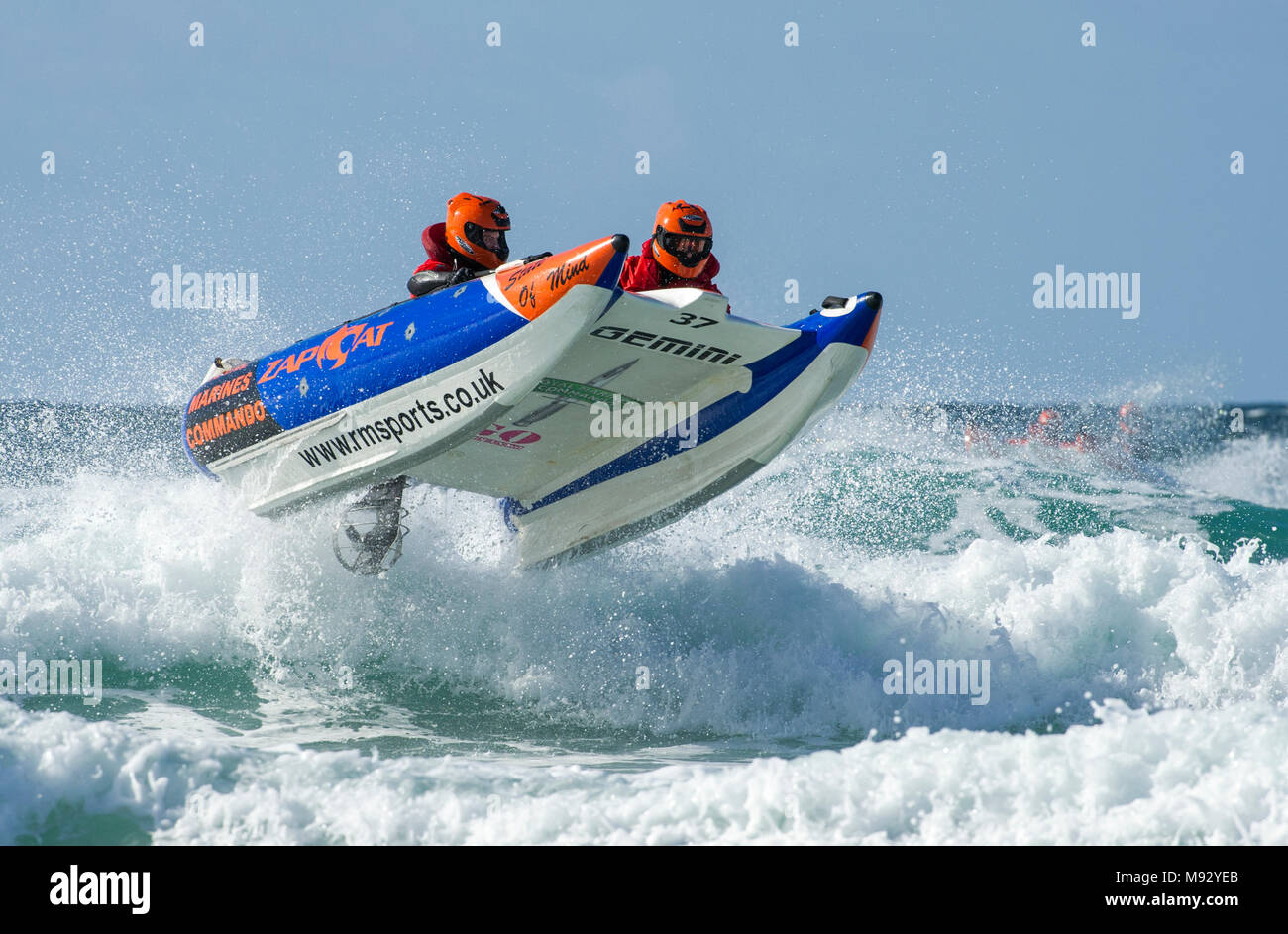 Zapcat and Thundercat racing in action Stock Photo - Alamy