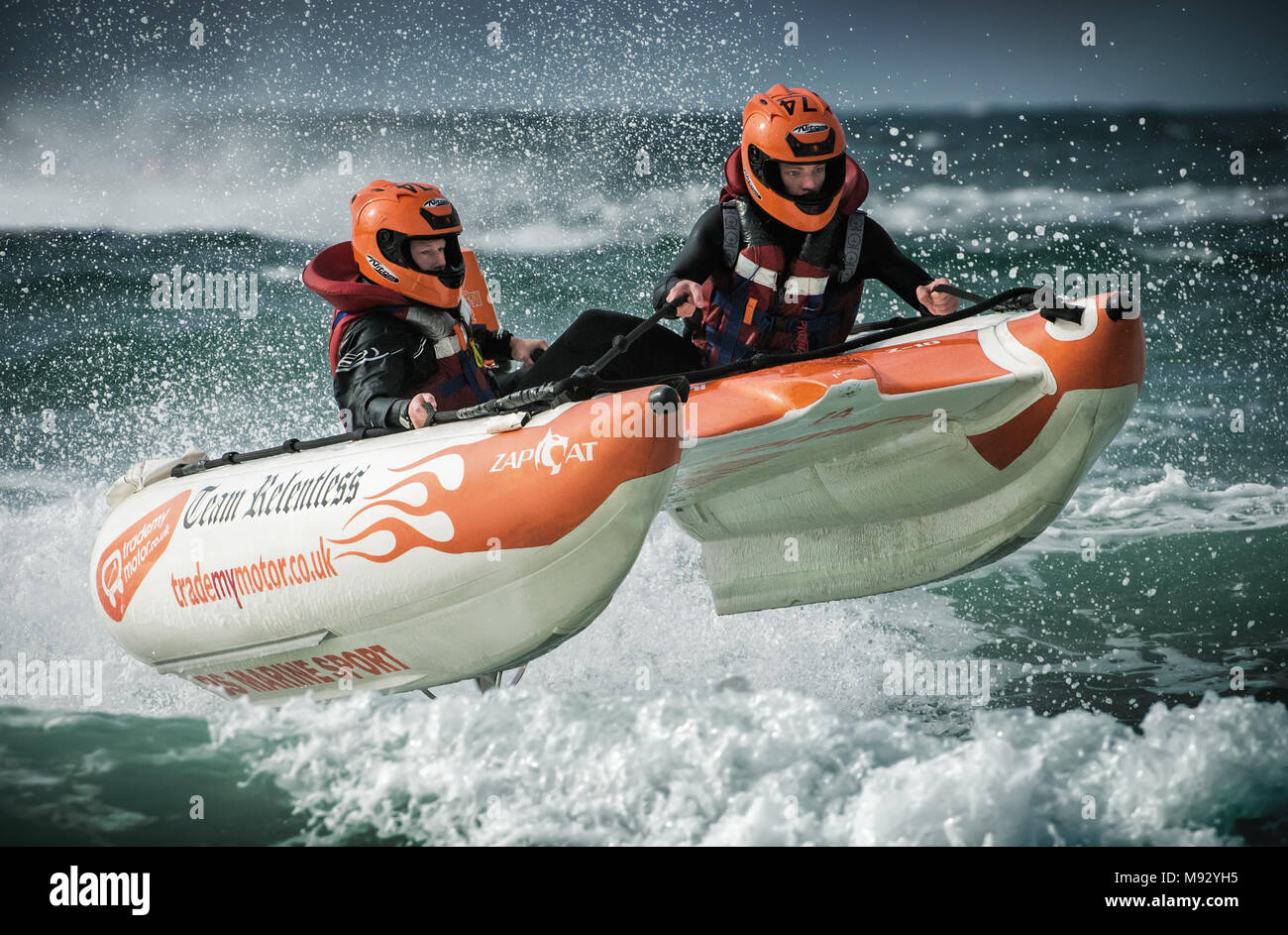 Zapcat and Thundercat racing in action Stock Photo - Alamy