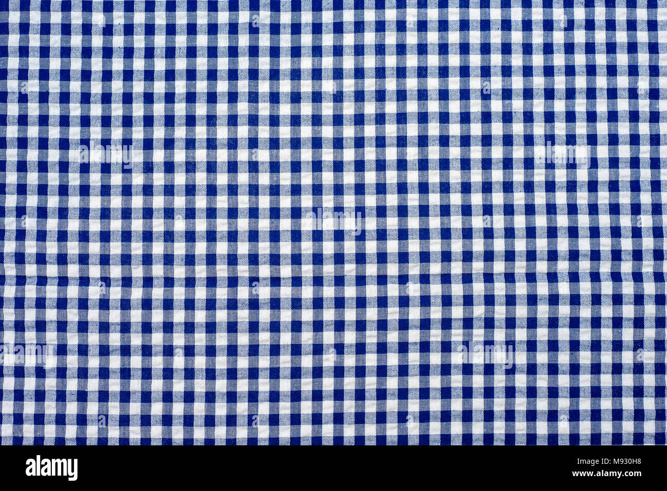 blue classic checkered texture , tablecloth texture, Cloth in a blue ...