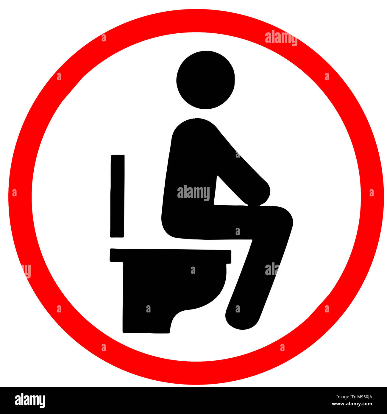 Do sitting on toilet in the bathroom doing their routine hygiene Stock ...