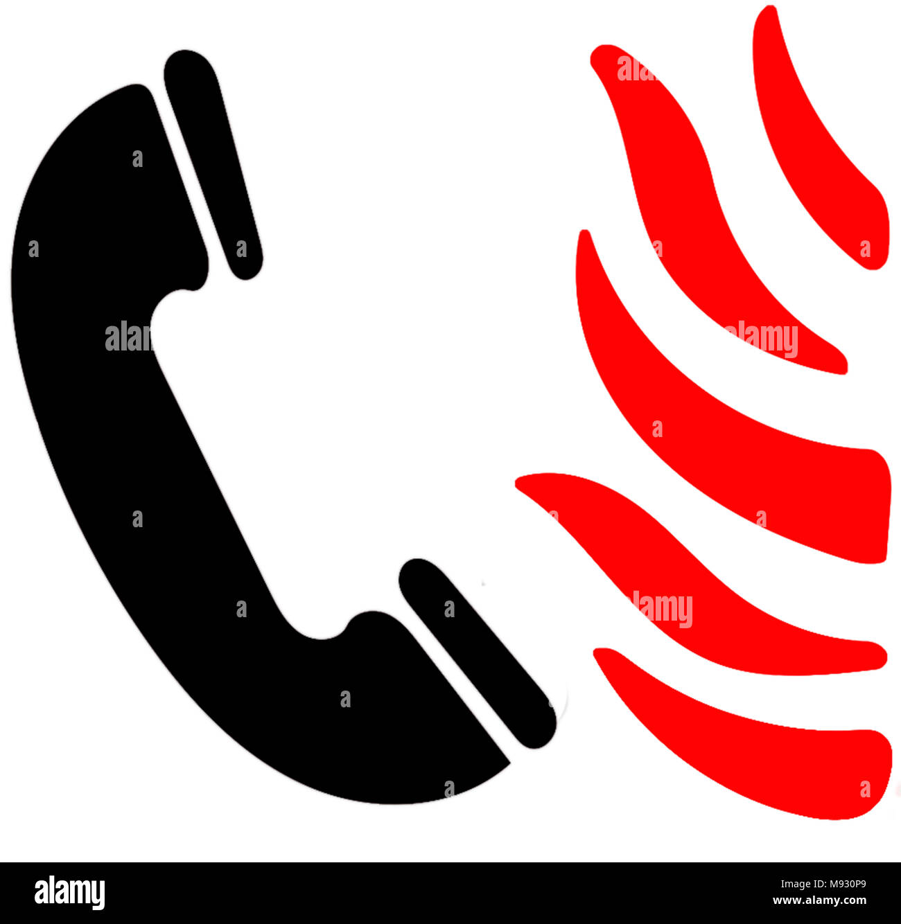 Call firestation if you see fire flame illustrated Icon road on white ...