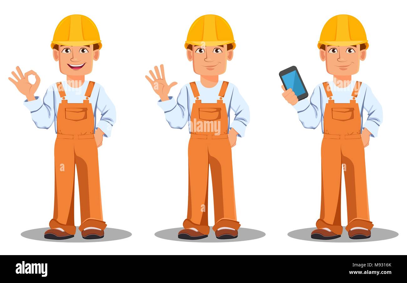 Construction Worker Cartoon Characters