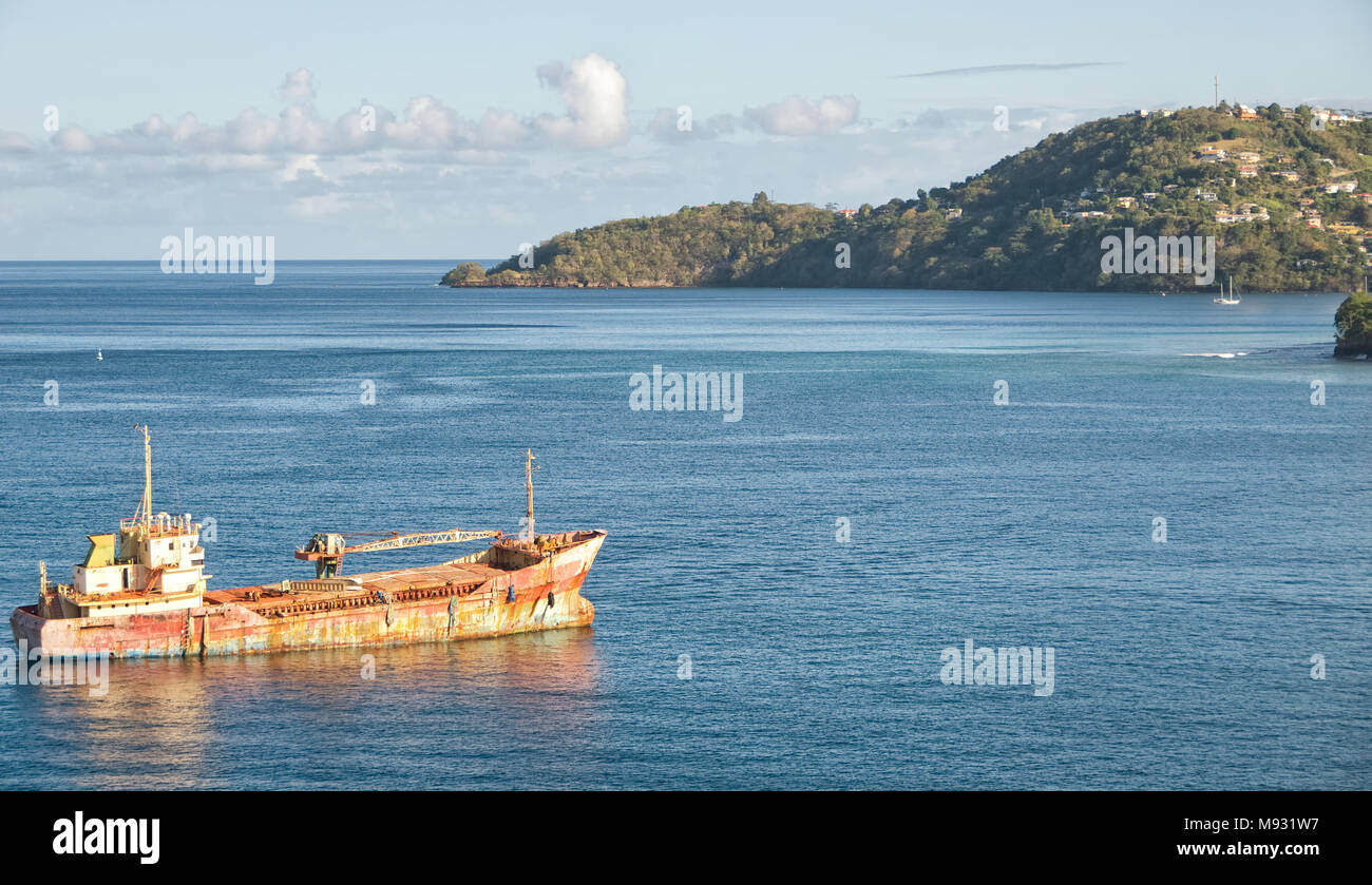 Caribbean sea - Grenada island - Saint George's bay Stock Photo - Alamy