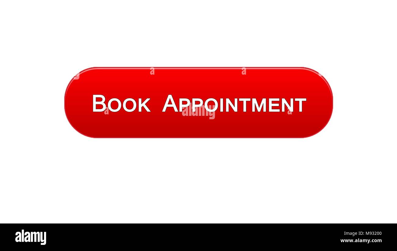 Book appointment web interface button red color design, meeting date ...