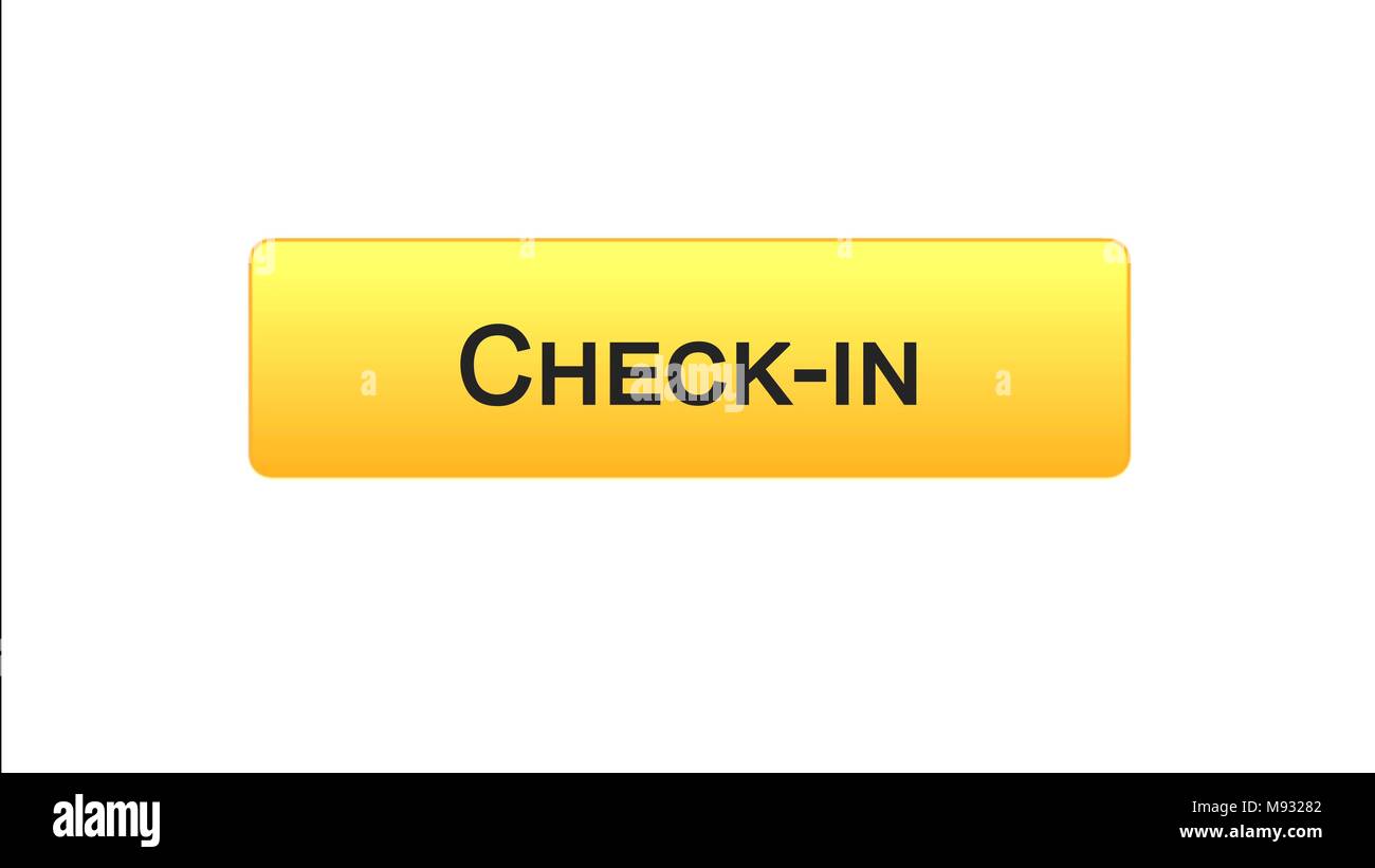 Check-in web interface button orange color, online registration program ...