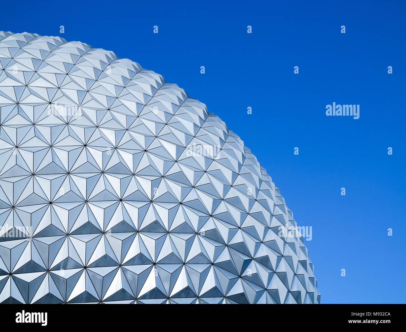ORLANDO, FLORIDA - December 16th, 2015 - A close up of the Epcot Ball ...