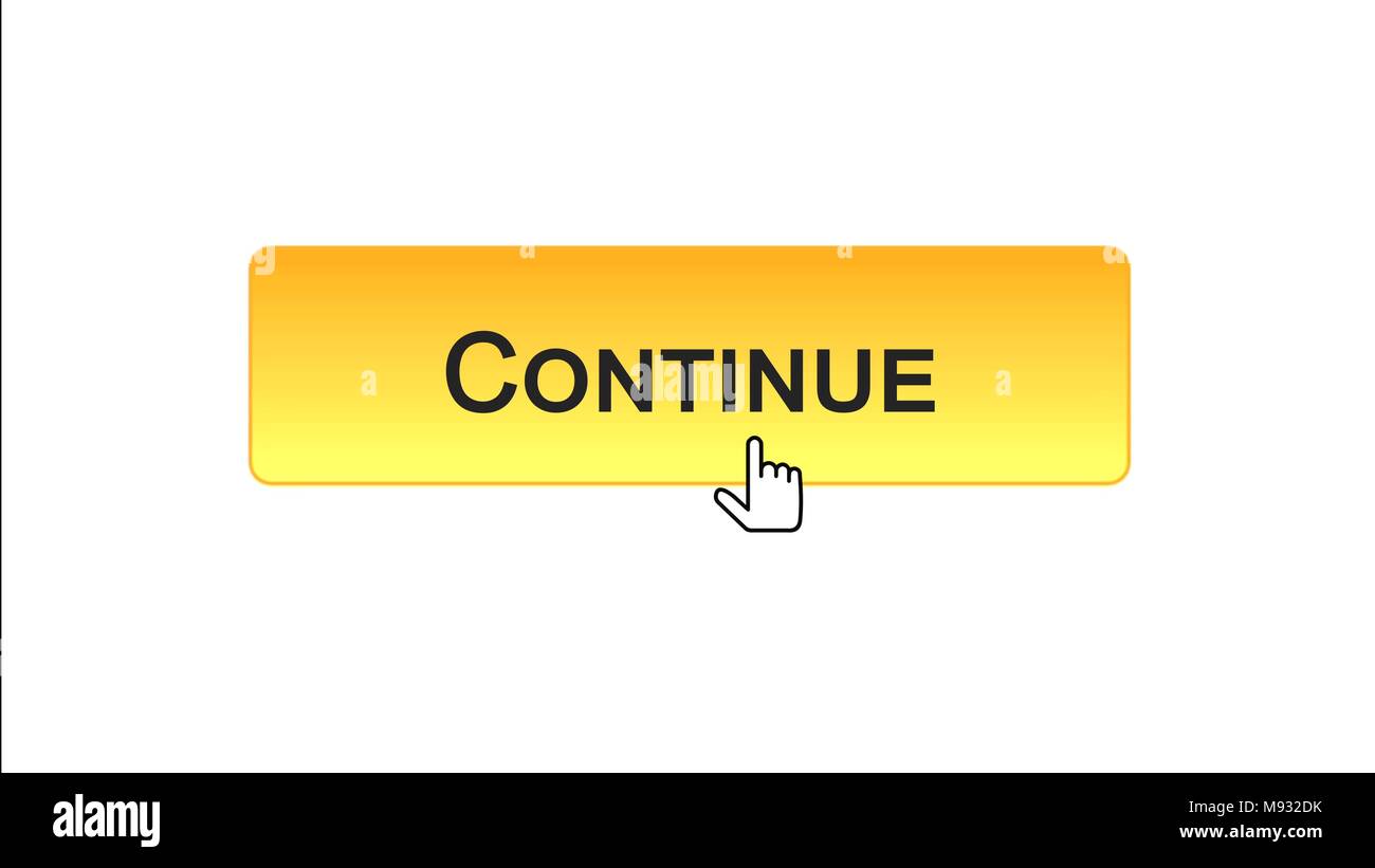 Continue web interface button clicked mouse cursor, orange color ...