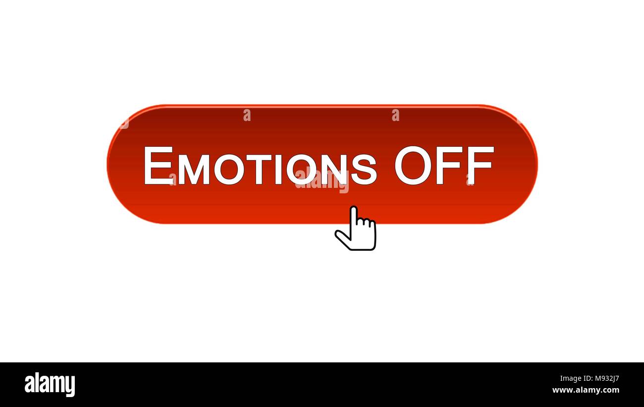 Emotions off web interface button clicked with mouse cursor, red color design Stock Photo - Alamy