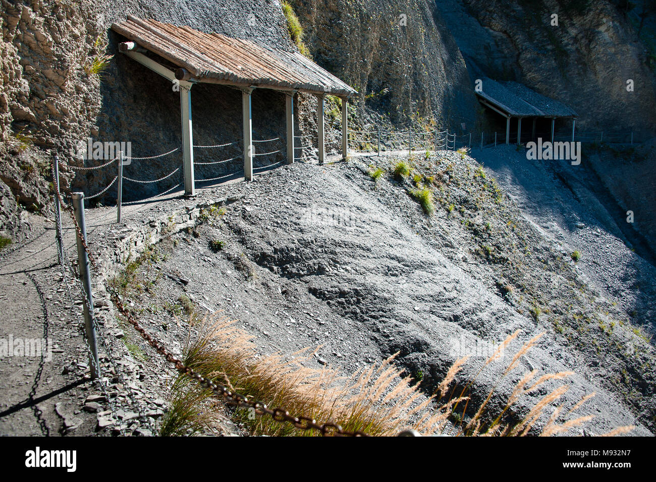 Slope with avalanche barrier hi-res stock photography and images - Alamy