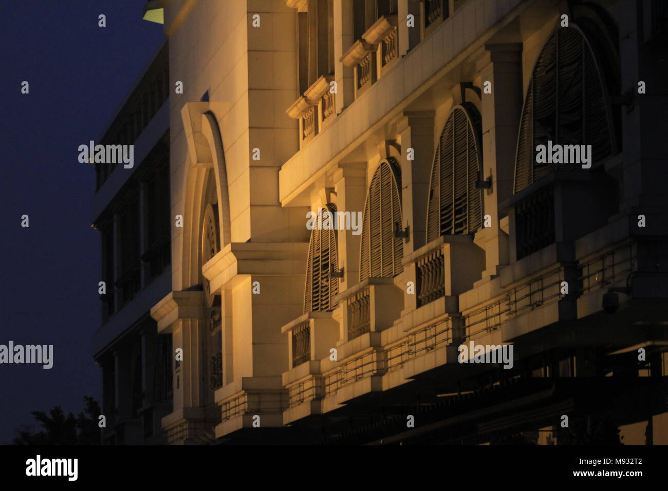 Night time capture of a Chinese condo building Stock Photo - Alamy
