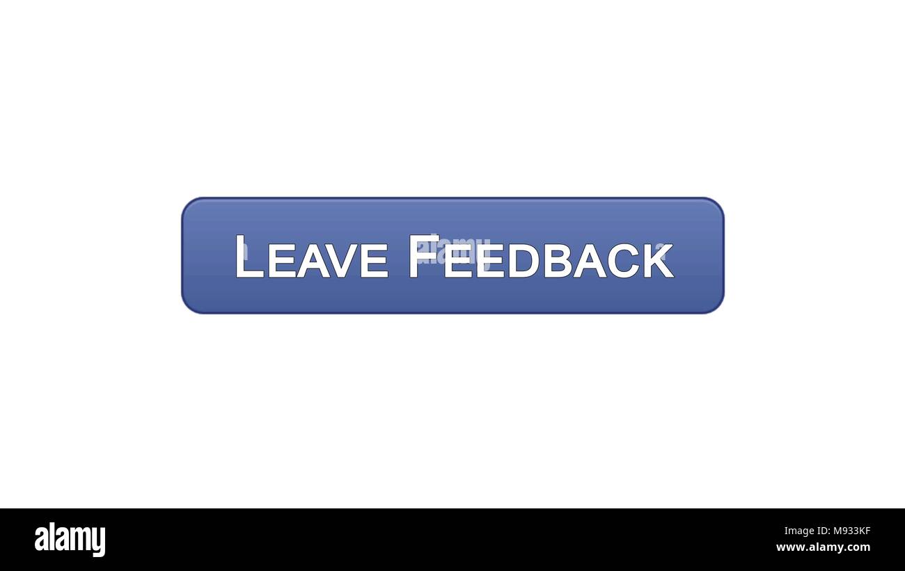 Leave feedback web interface button violet color, client comments, site ...