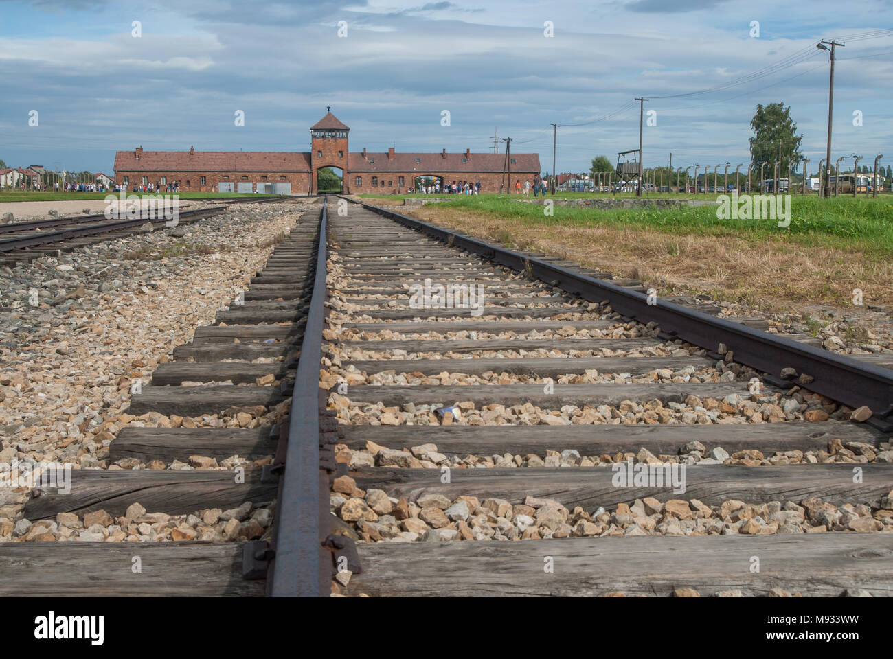Auschwitz birkenau railway tracks hi-res stock photography and images ...