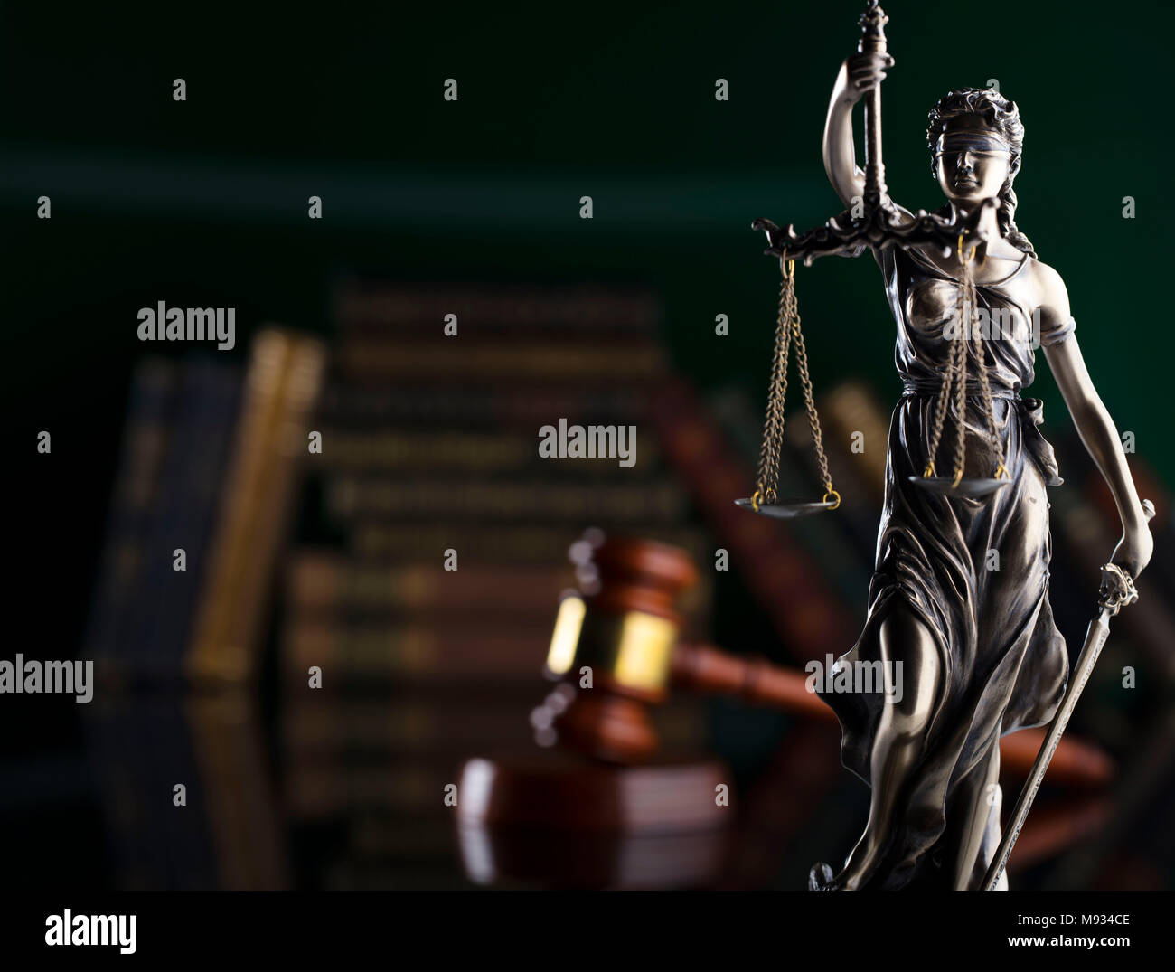 Lady justice on brown background Stock Photo - Alamy