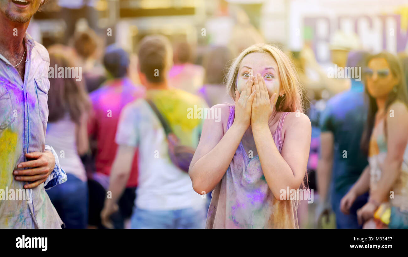 Surprised young colour hi-res stock photography and images - Alamy