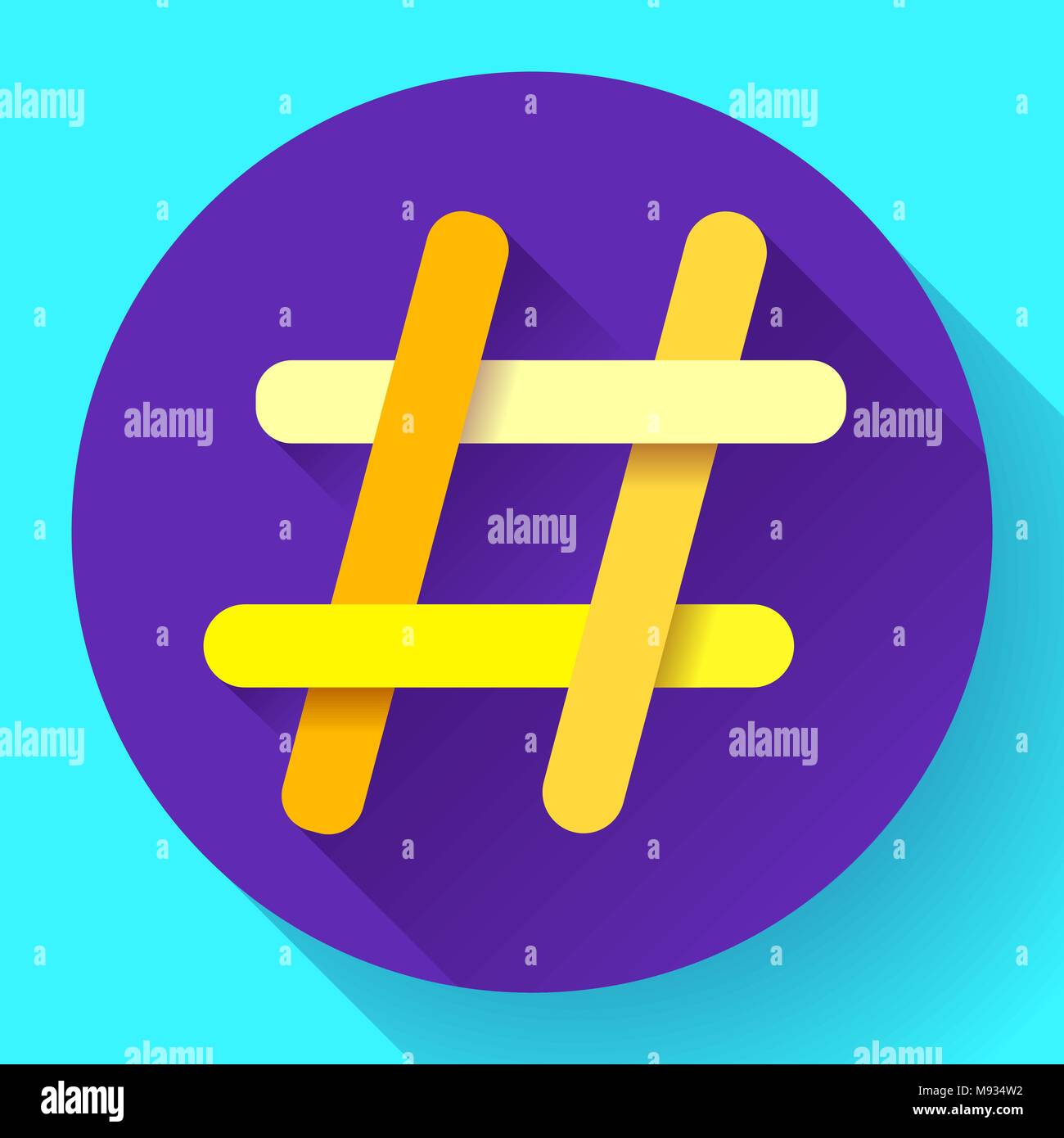 Number sign vector hi-res stock photography and images - Alamy