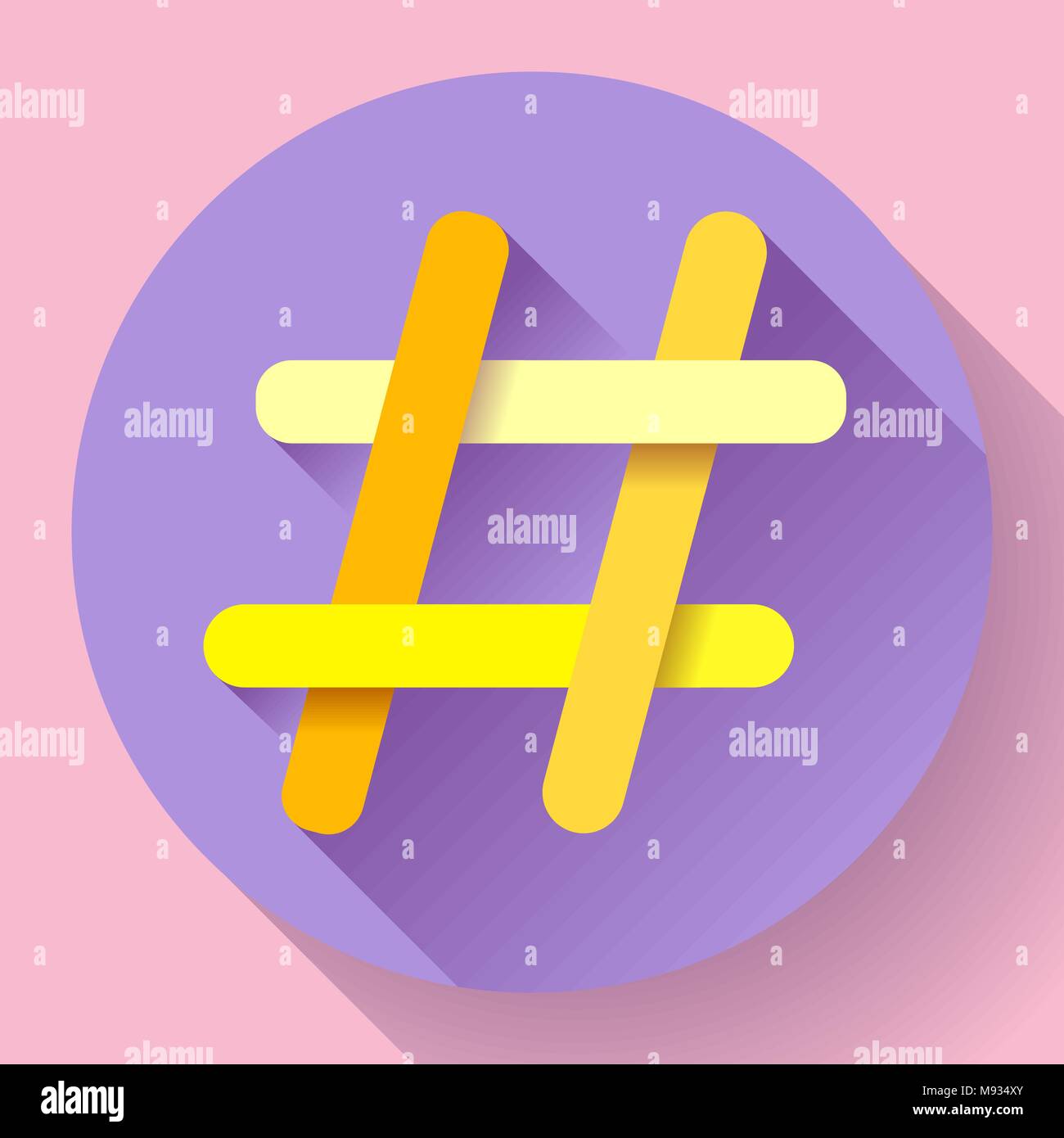 Hashtags Icon Flat tweet vector social media community sign symbol ...