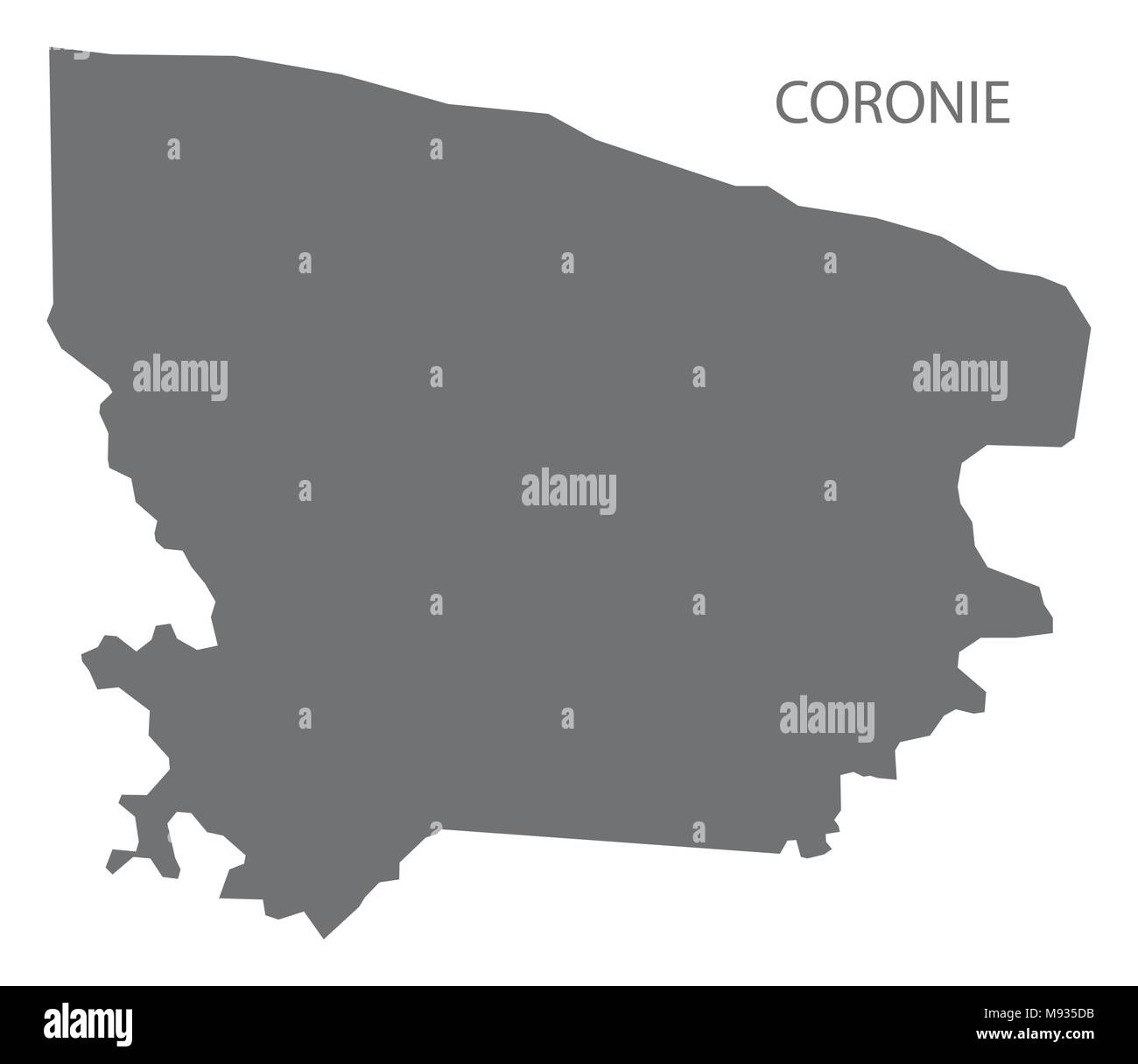 Coronie map of Suriname grey illustration shape Stock Vector Image ...