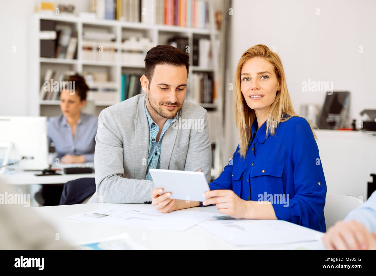 Business people working in office Stock Photo - Alamy