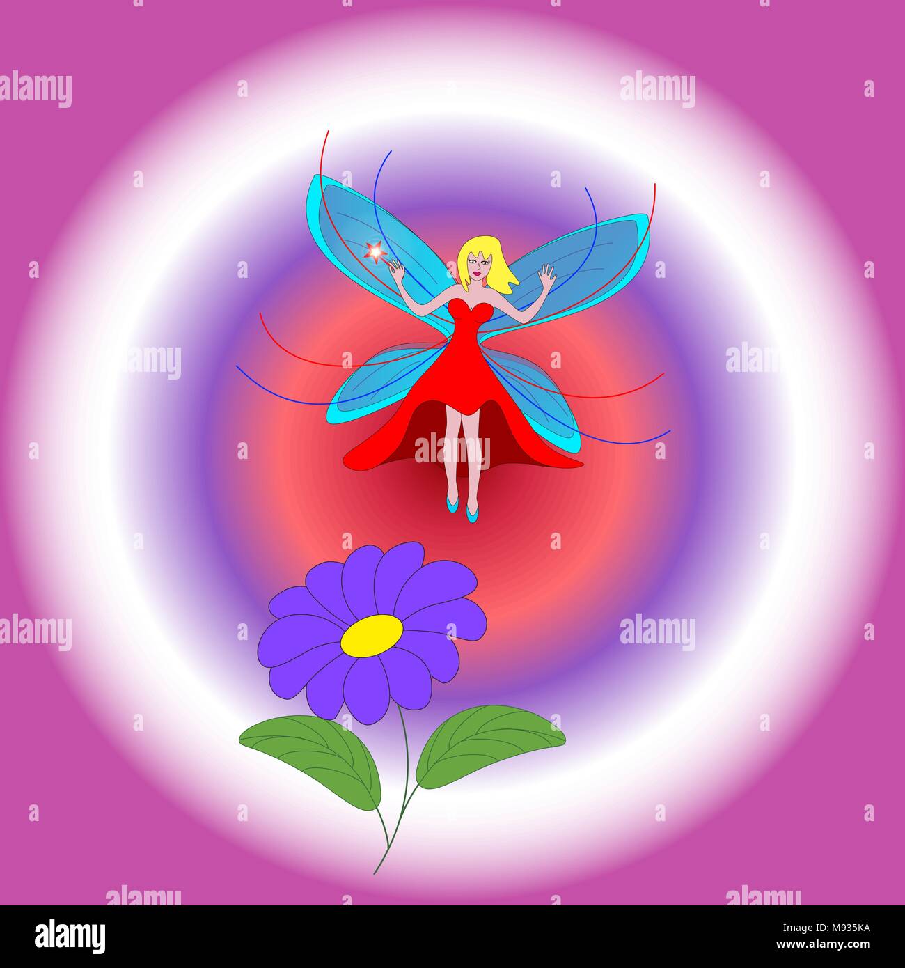 Good girl fairy with a magic wand. Vector illustration for children ...