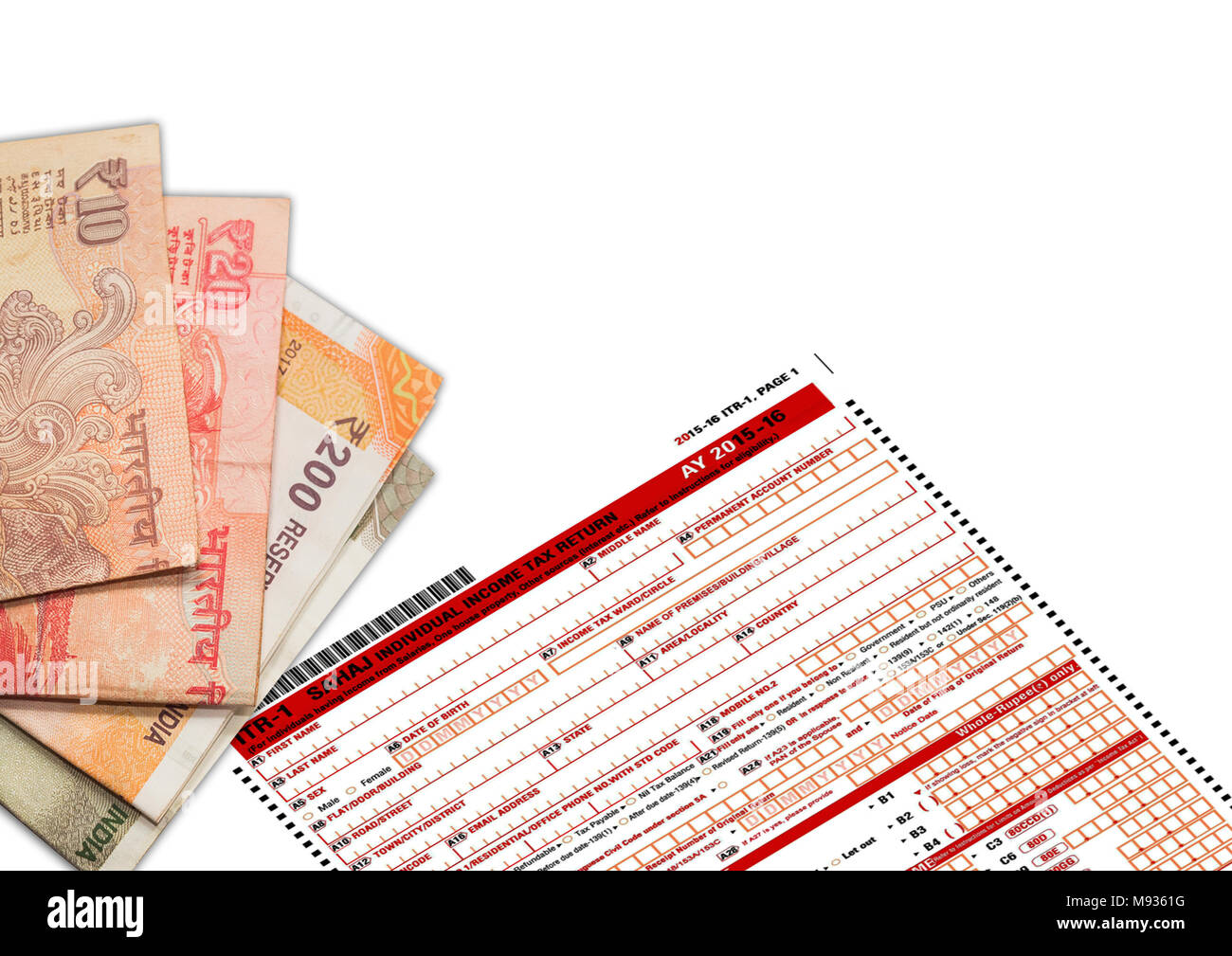 Indian income tax form hi-res stock photography and images - Alamy