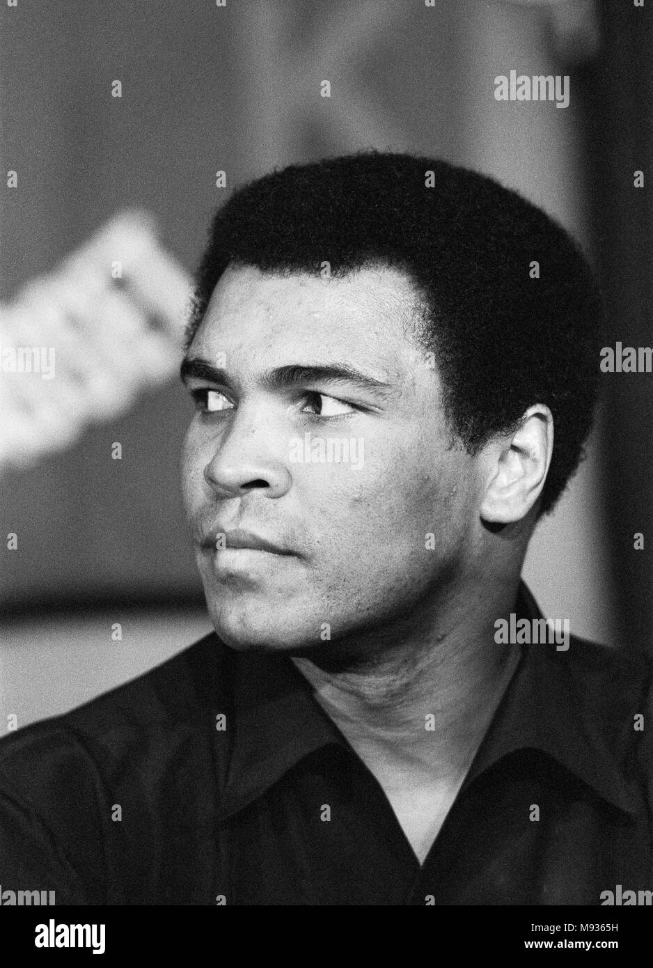 (Picture shows) Muhammad Ali at pre fight press conference. 29th ...