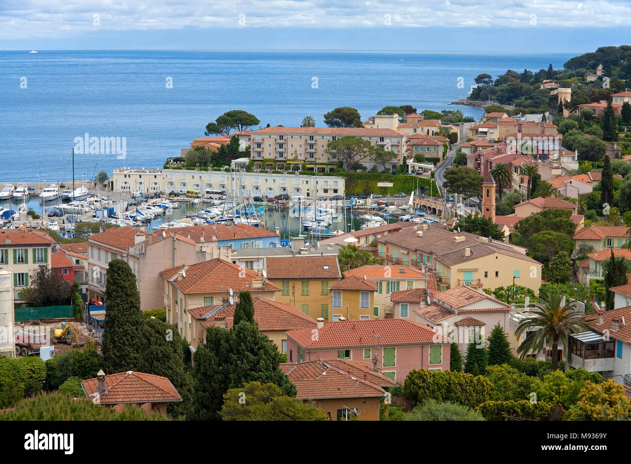 The village Villefranche-sur-Mer, South France, Var, Cote d'Azur ...