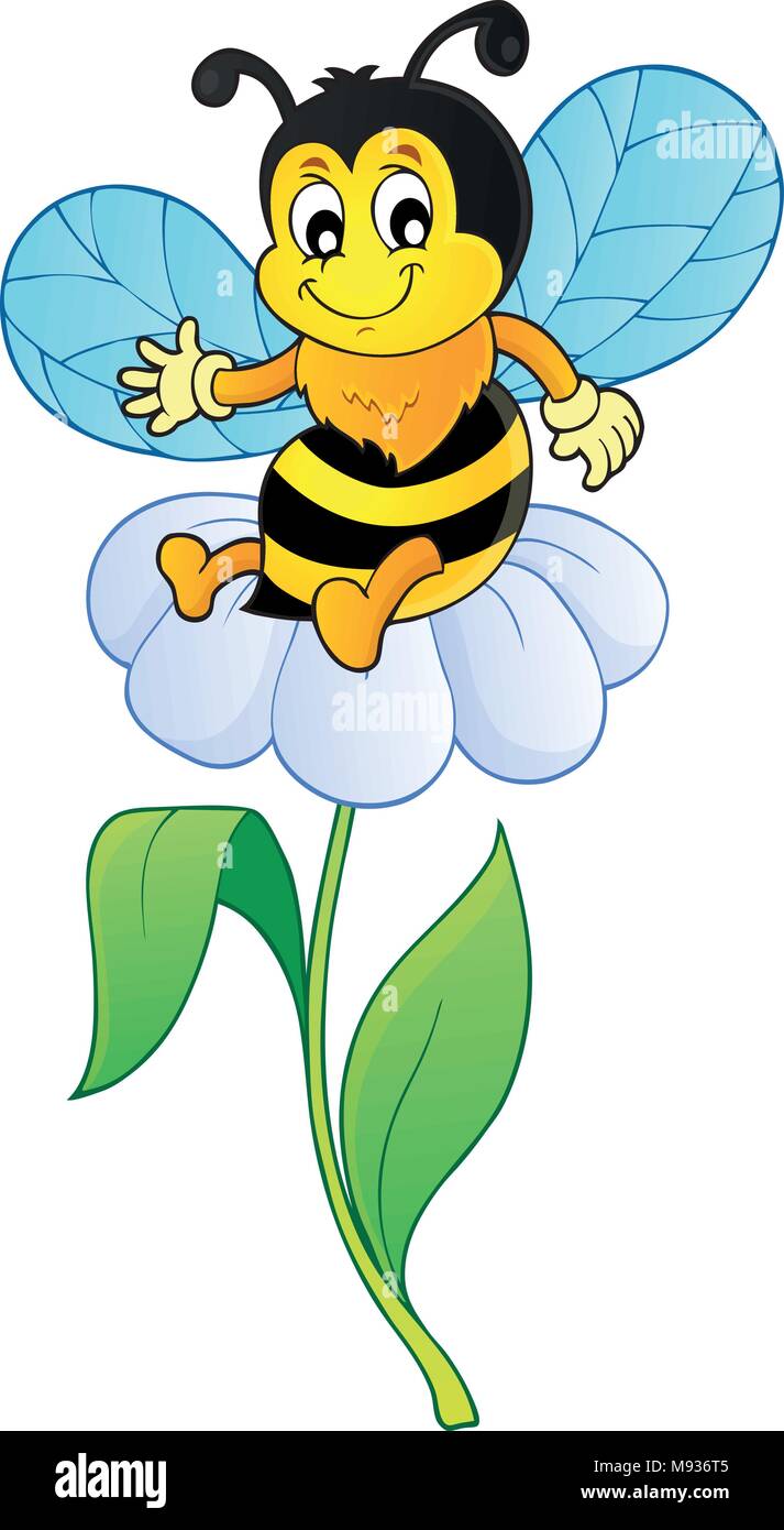 Happy spring bee topic image 1 - eps10 vector illustration Stock Vector ...