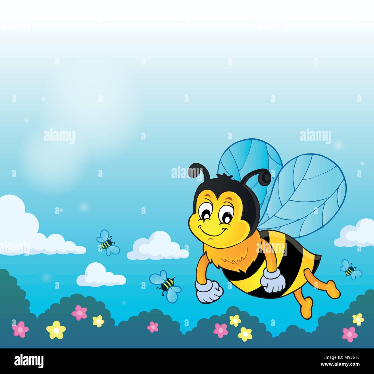 Happy spring bee topic image 2 - eps10 vector illustration Stock Vector ...