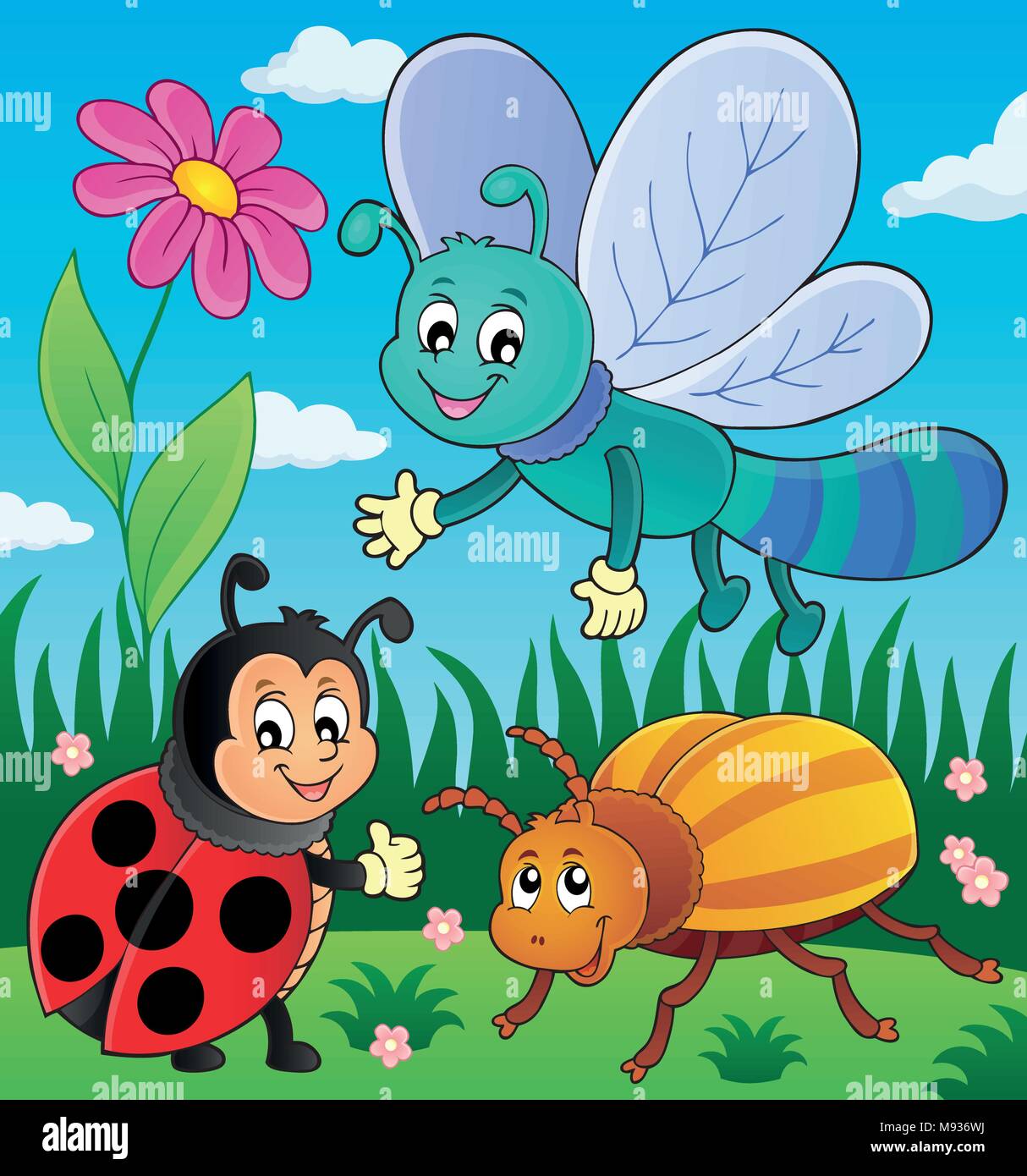 Spring animals and insect theme image 9 - eps10 vector illustration ...
