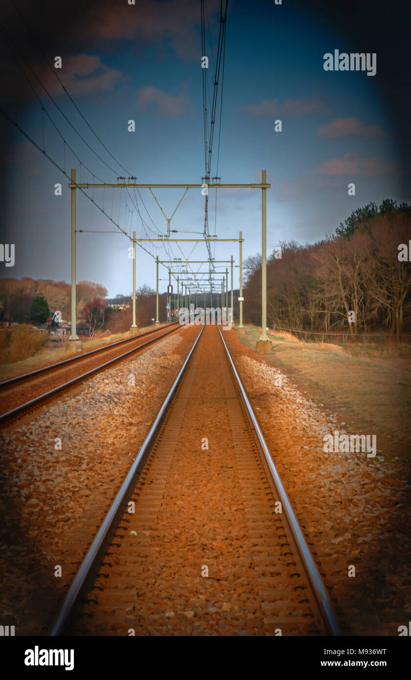 Soft focus railroad tracks hi-res stock photography and images - Alamy