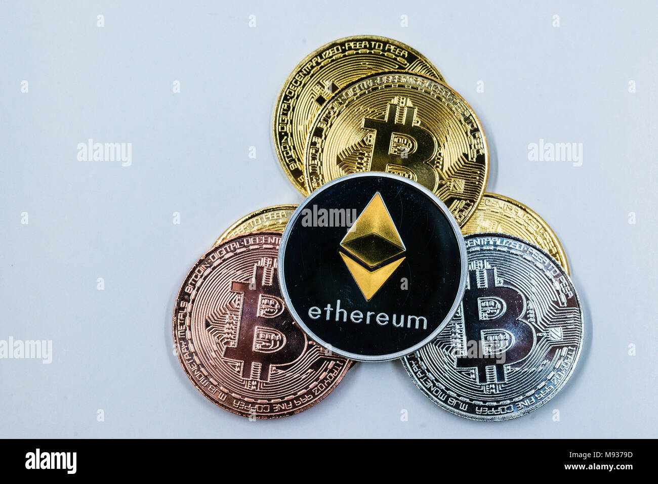 Cryptocurrency coins hi-res stock photography and images - Alamy