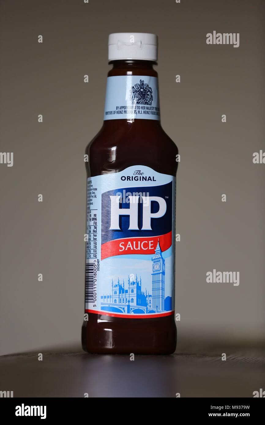 Plastic bottle of Original HP Sauce Stock Photo - Alamy