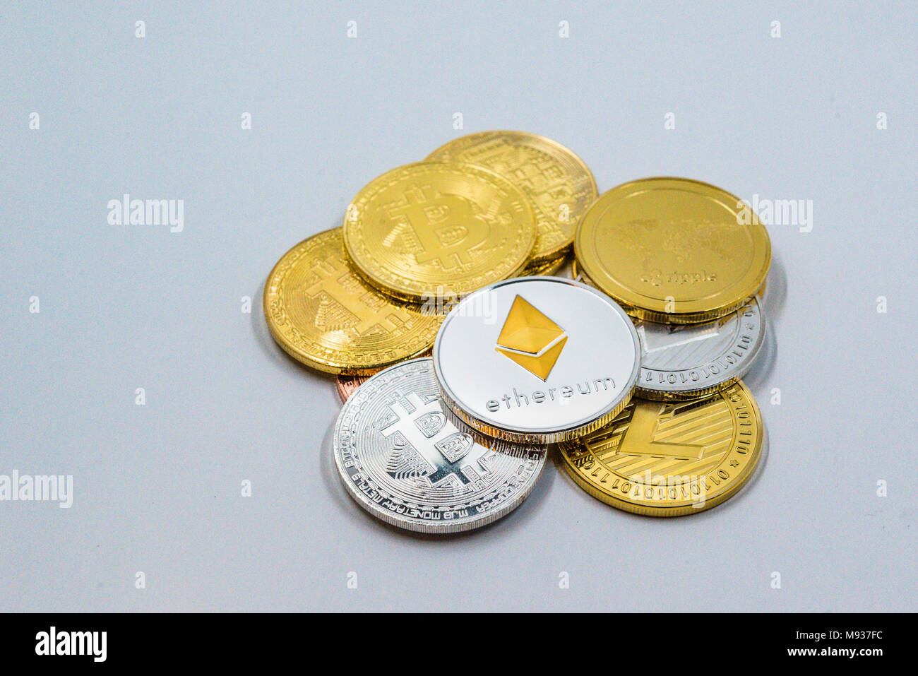 Cryptocurrency coins hi-res stock photography and images - Alamy