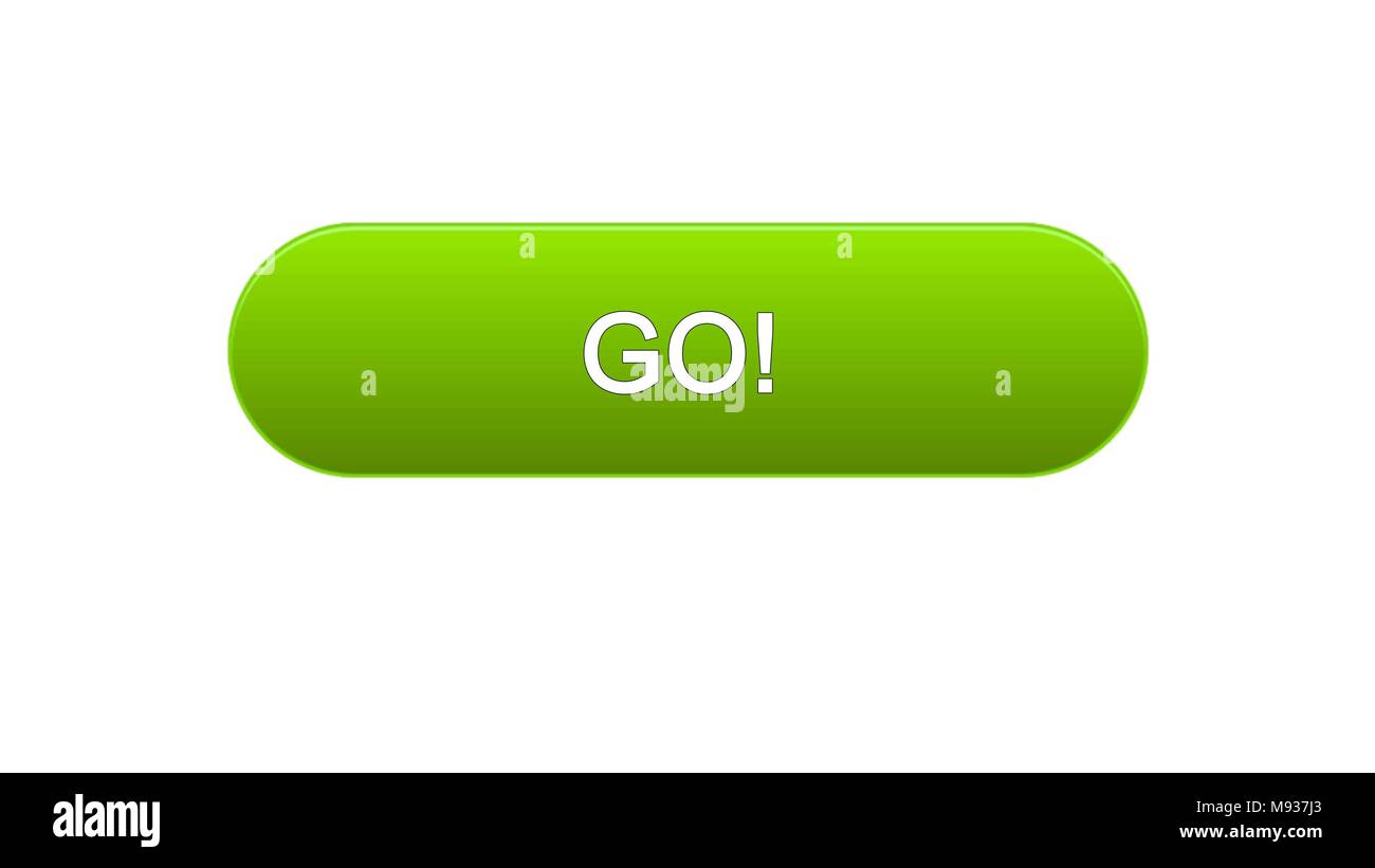 Go web interface button green color, education development, business ...