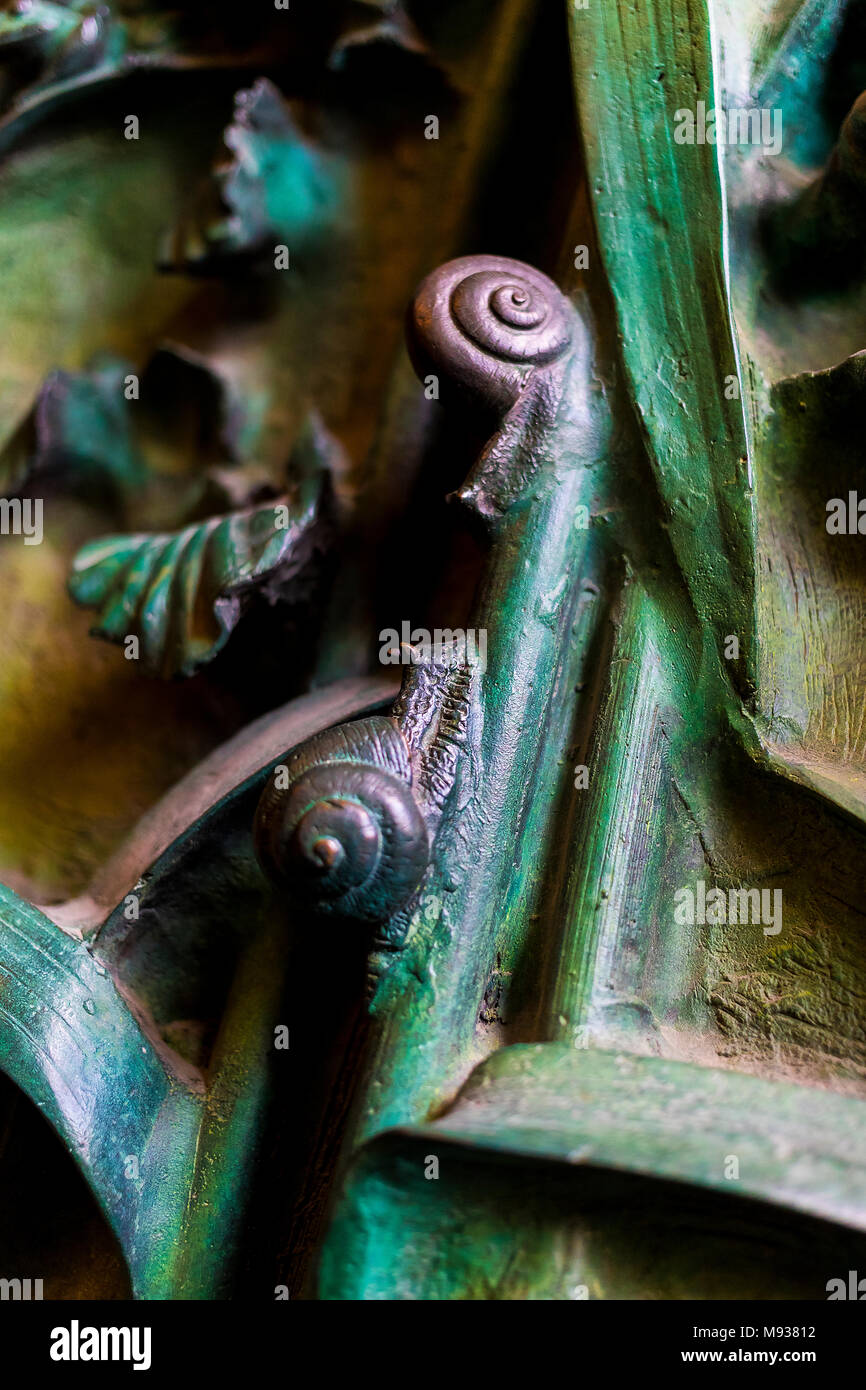 BARCELONA, SPAIN - 13 JANUARY 2018: Elements of insects, flowers, birds ...