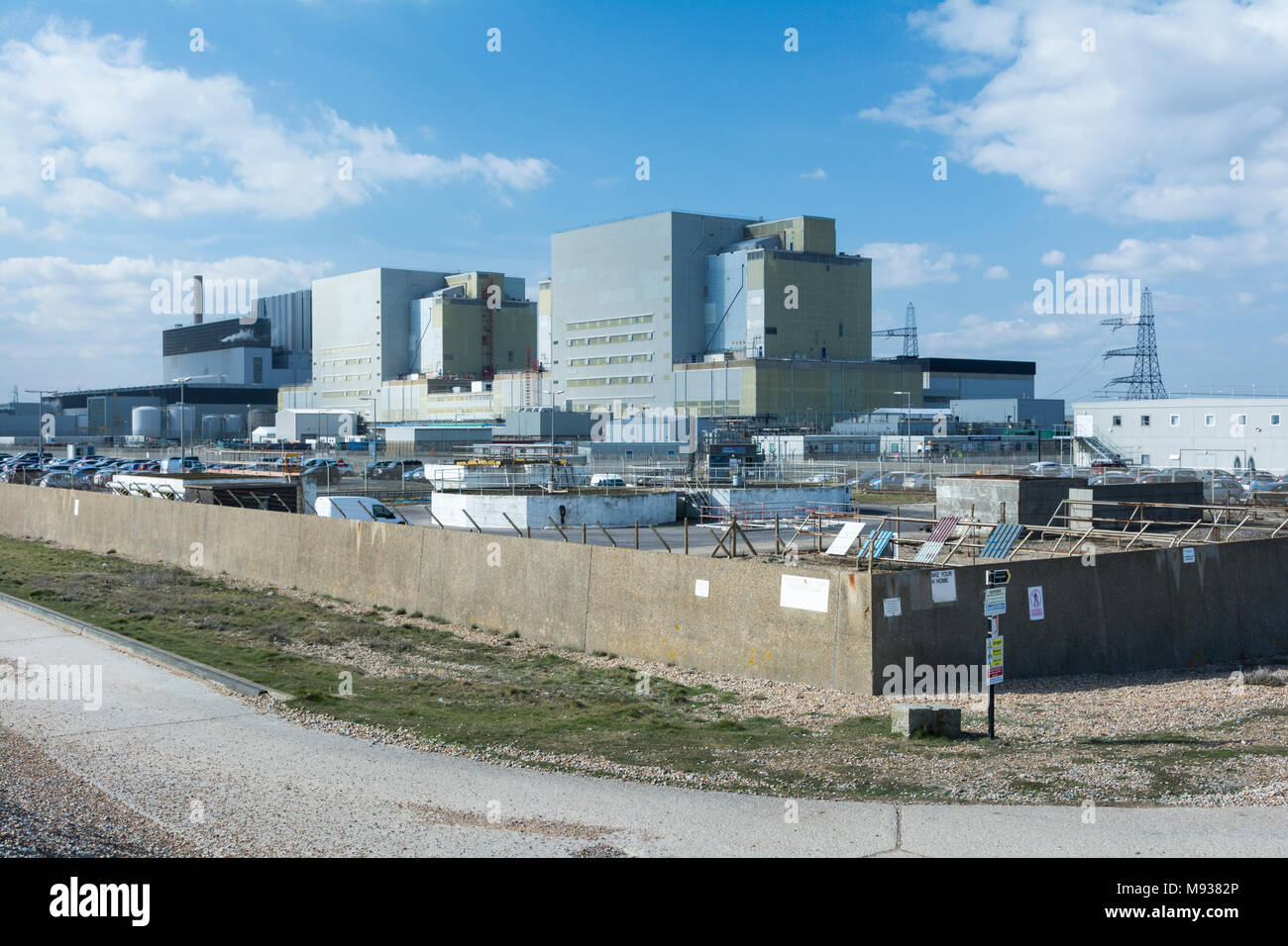 Dungeness A and B Nuclear Power stations on the Kent coast, England, UK ...