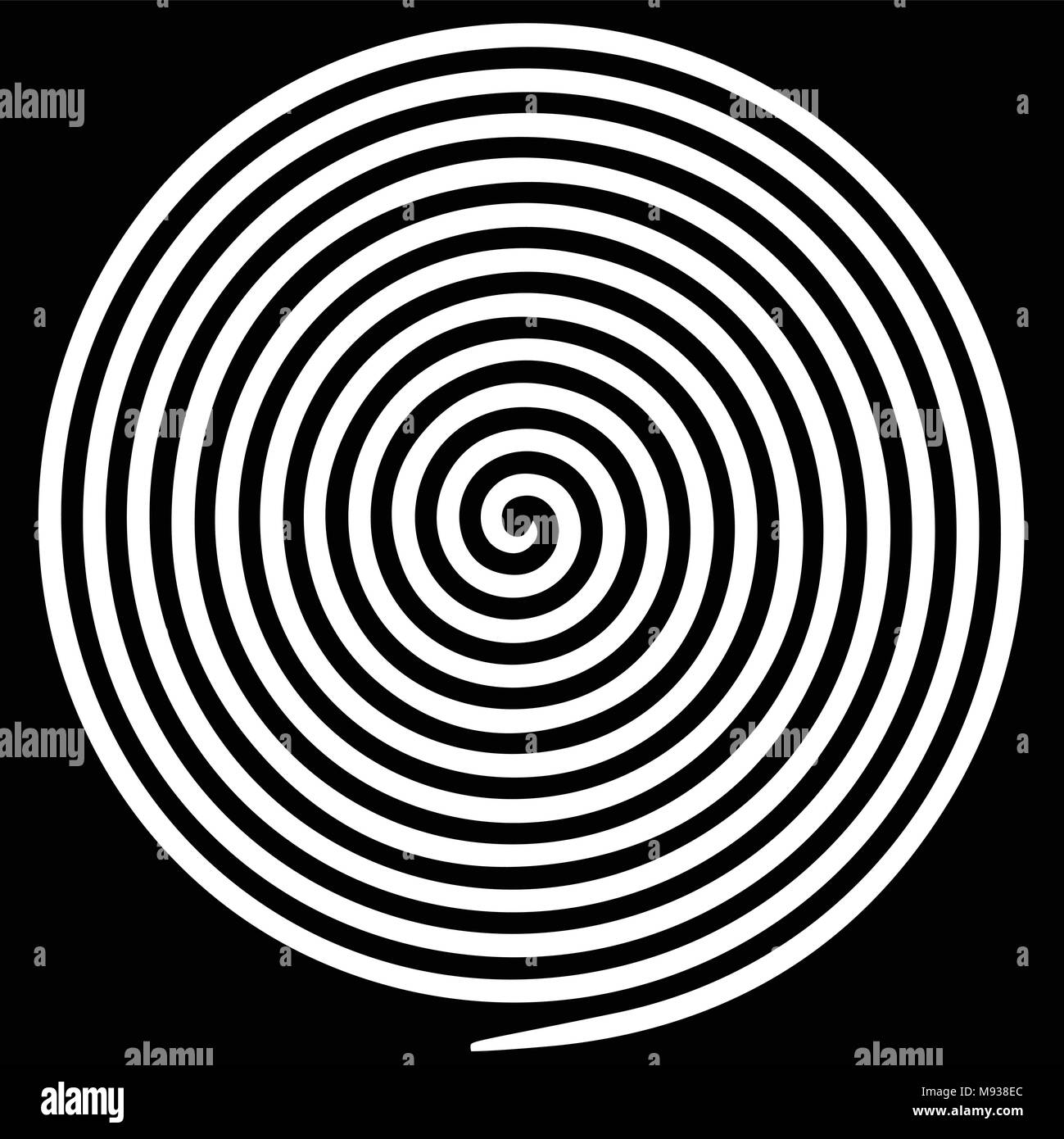 White round abstract vortex hypnotic spiral. Vector illustration ...