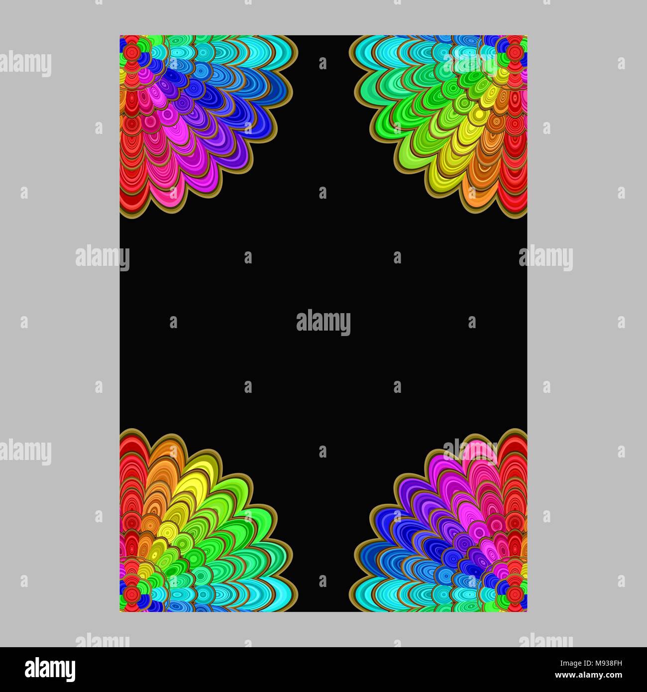 Colorful abstract flower mandala page background - vector illustration ...