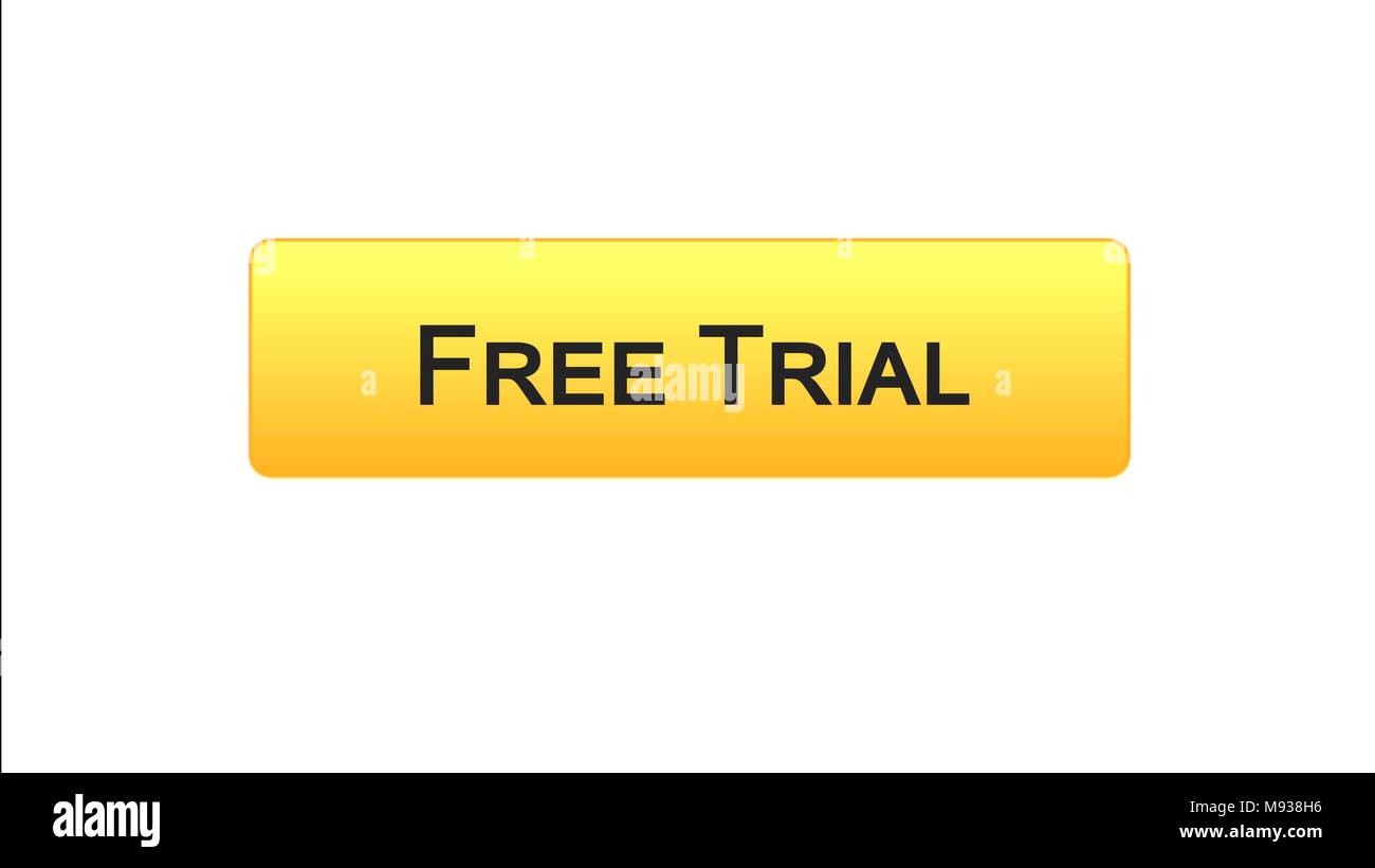 Free trial web interface button orange color, application advertising ...