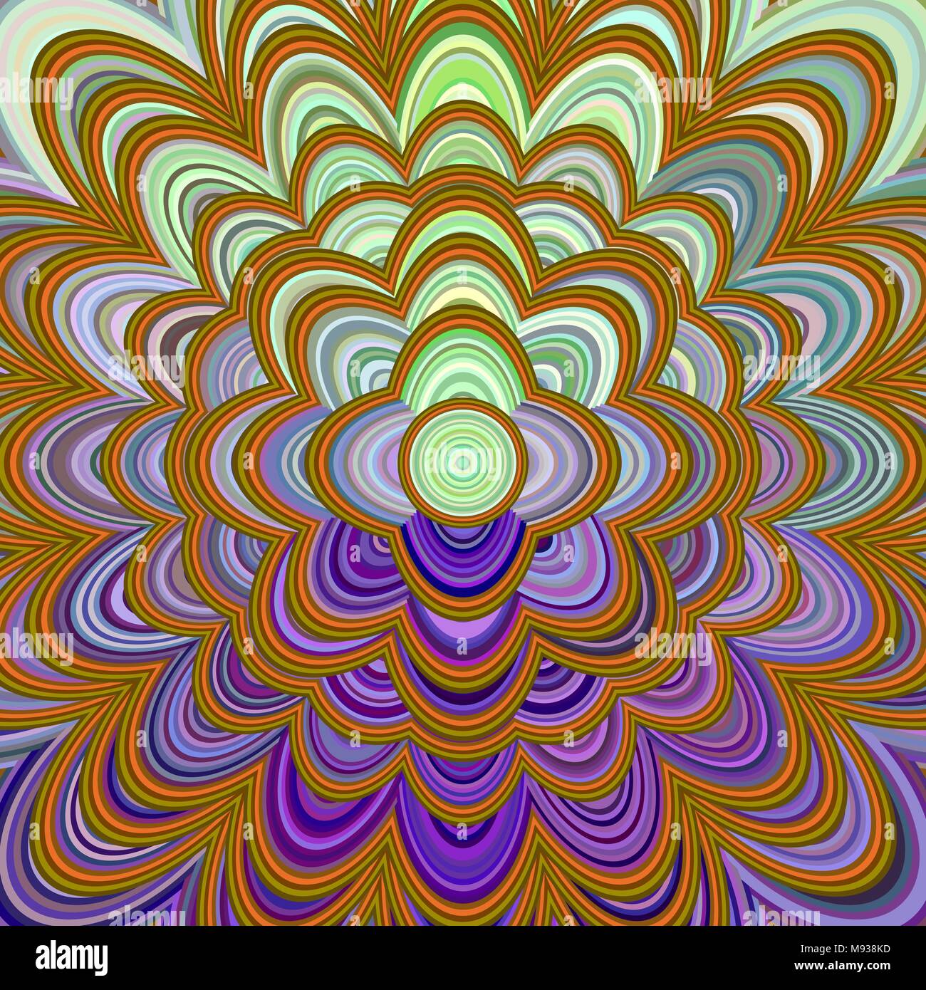 Colorful abstract flower mandala design background - vector digital art ...