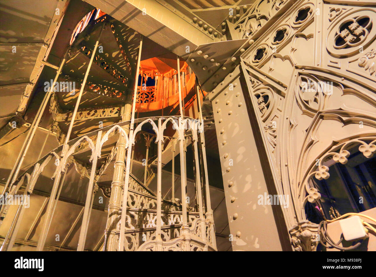 Lisbon, Santa Justa Elevator at night Stock Photo - Alamy
