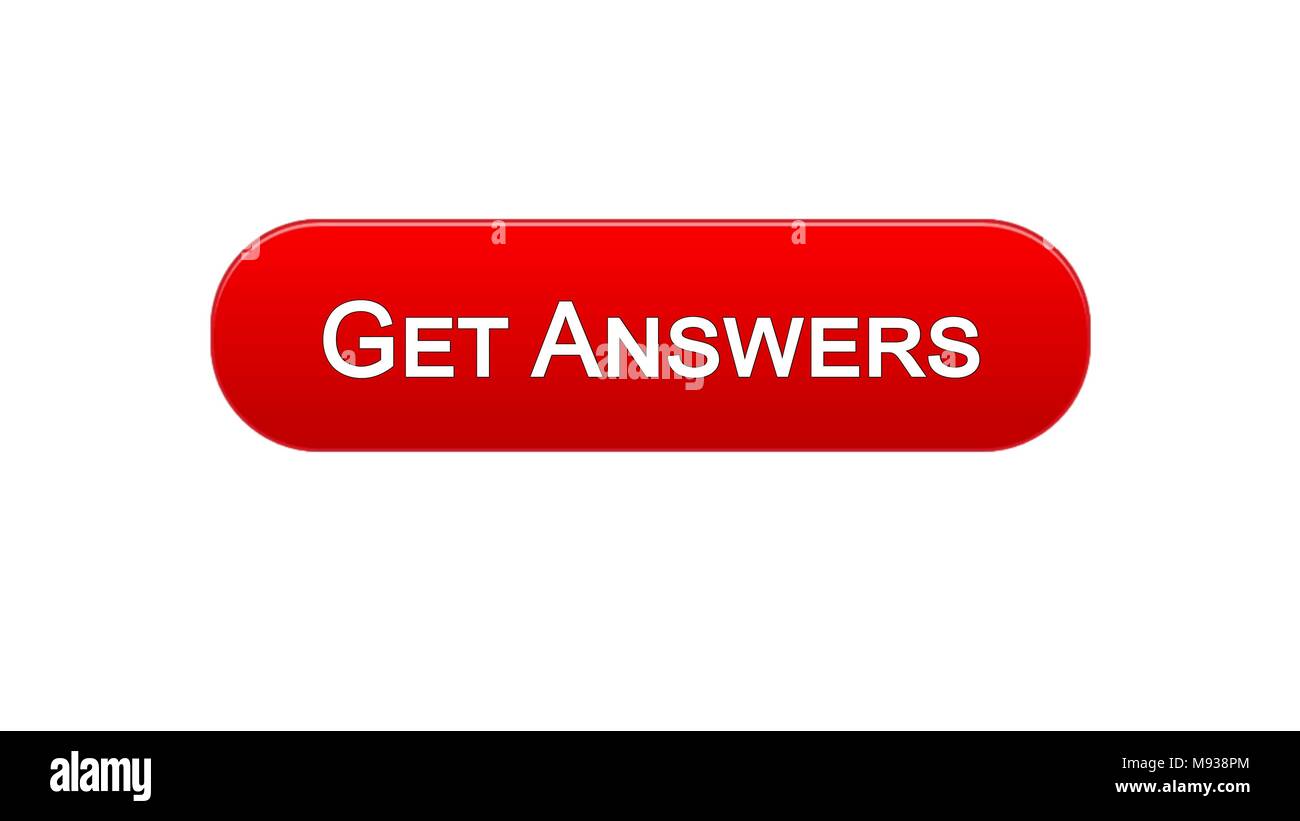 Get answers web interface button red color, online consultation, site ...
