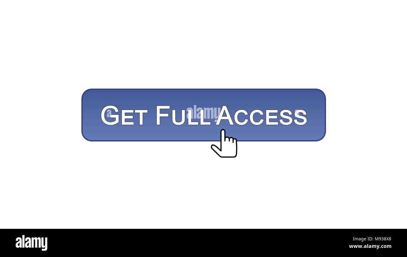 Get Full Access Web Interface Button Clicked With Mouse Cursor Violet Color Stock Footage