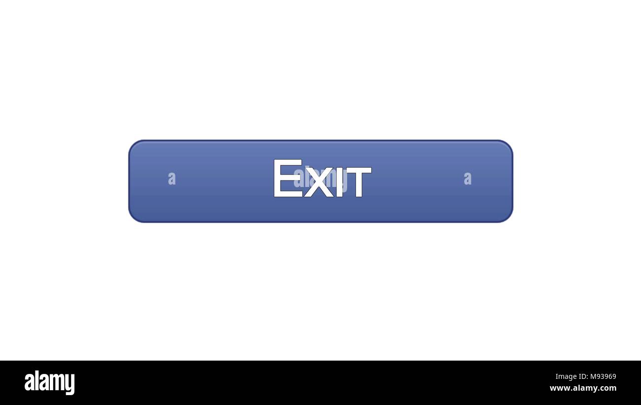 Exit web interface button violet color, application log-out, internet ...