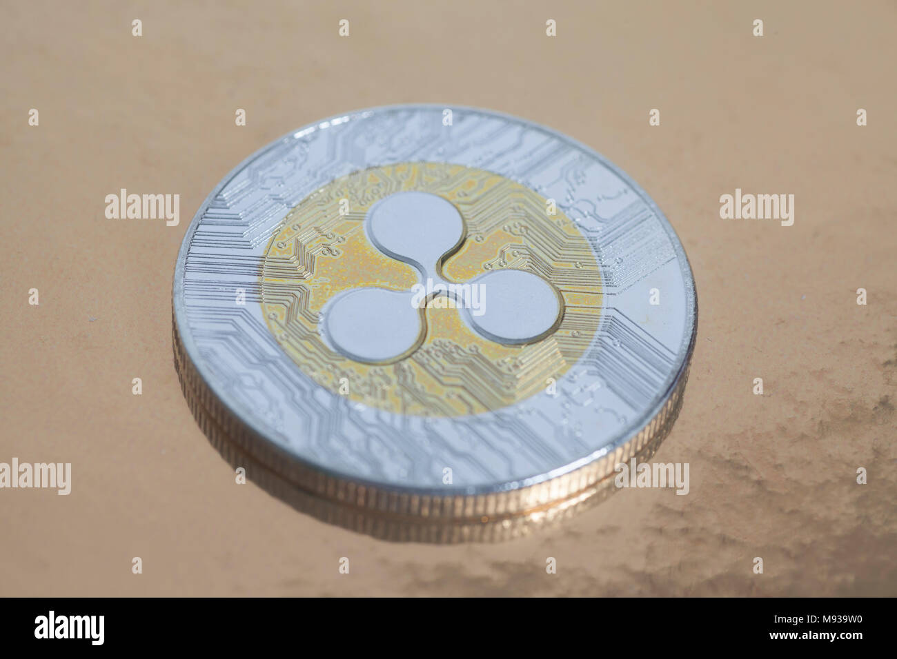 Xrp ripple cryptocurrency golden hi-res stock photography and images ...