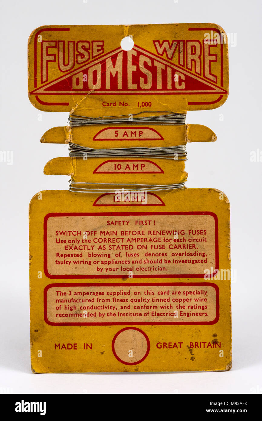 Vintage fuse wire hi-res stock photography and images - Alamy