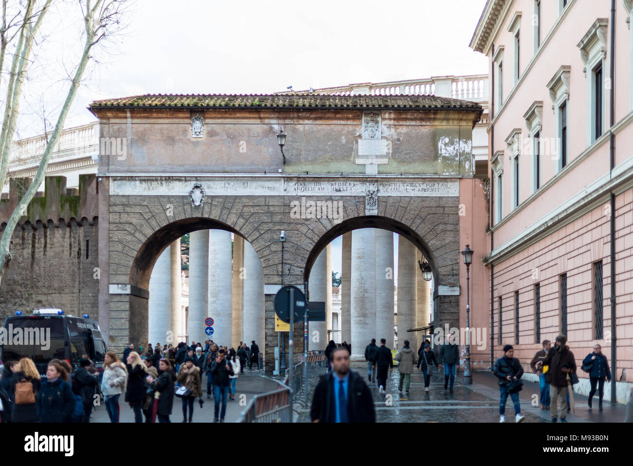 VATICAN CITY, MARCH 06, 2018: Horizontal picture of the main gate of ...