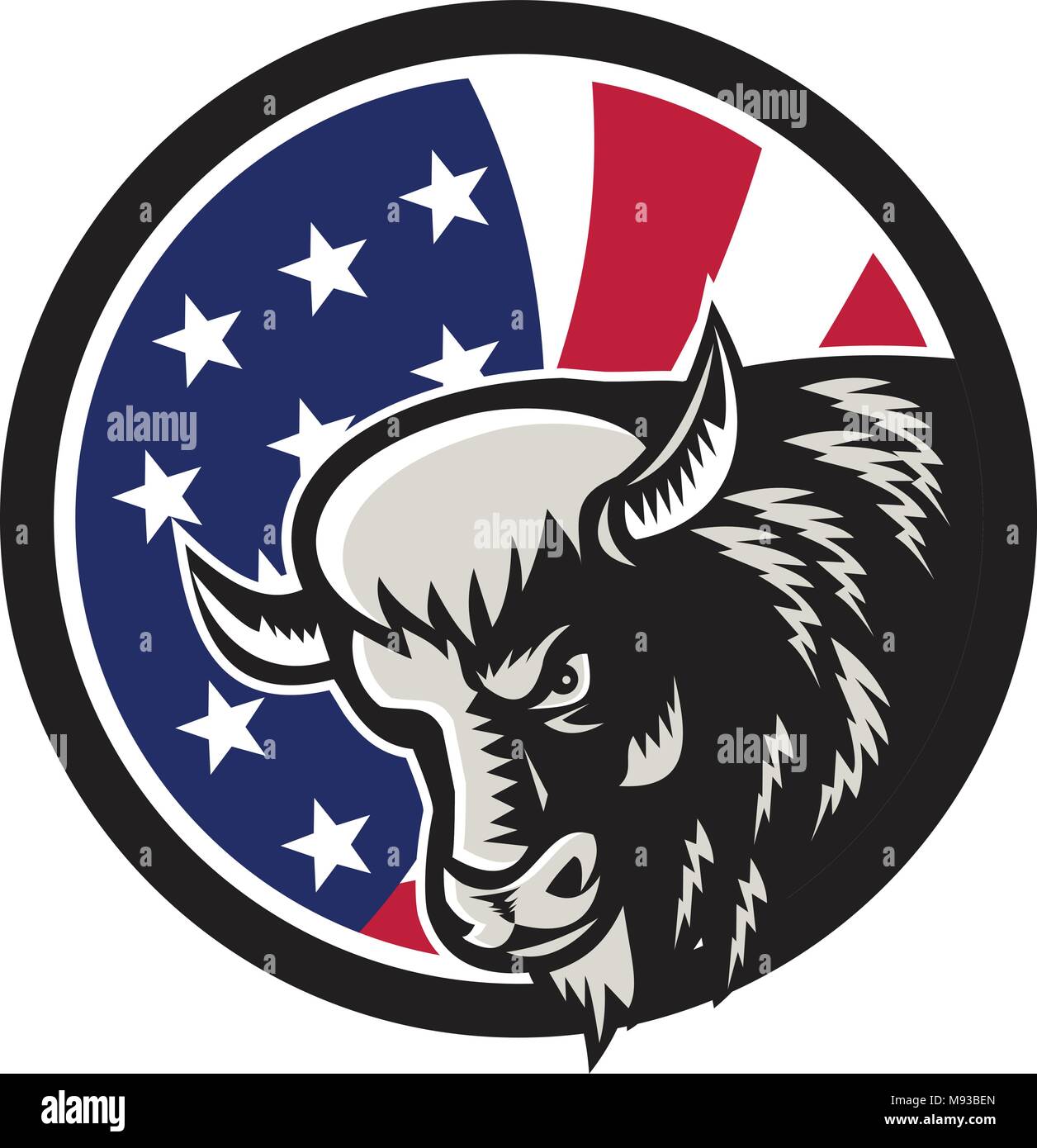 American bison flag Stock Vector Images - Alamy