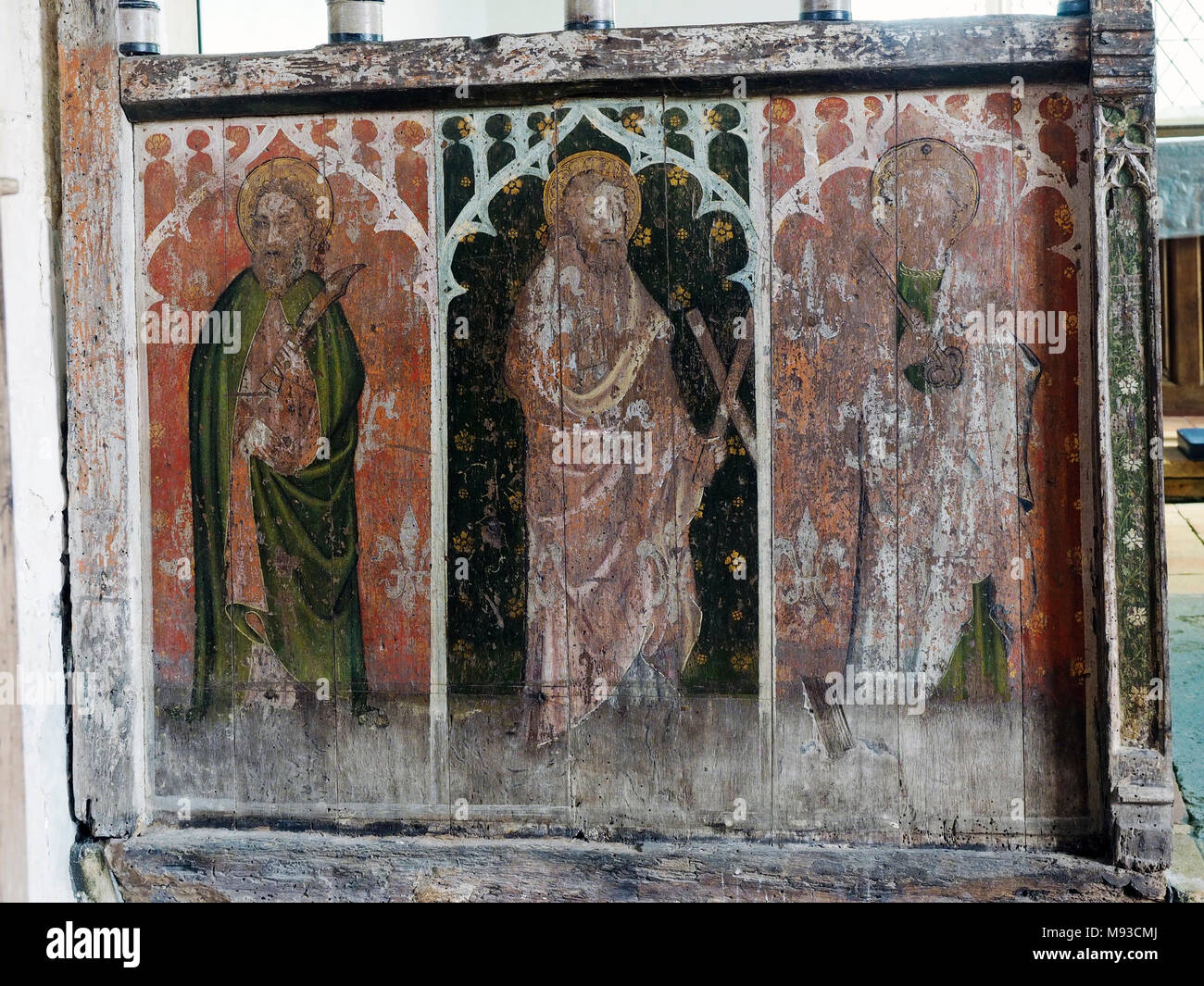 The remarkable 14th century paintings on the medieval rood screen in ...