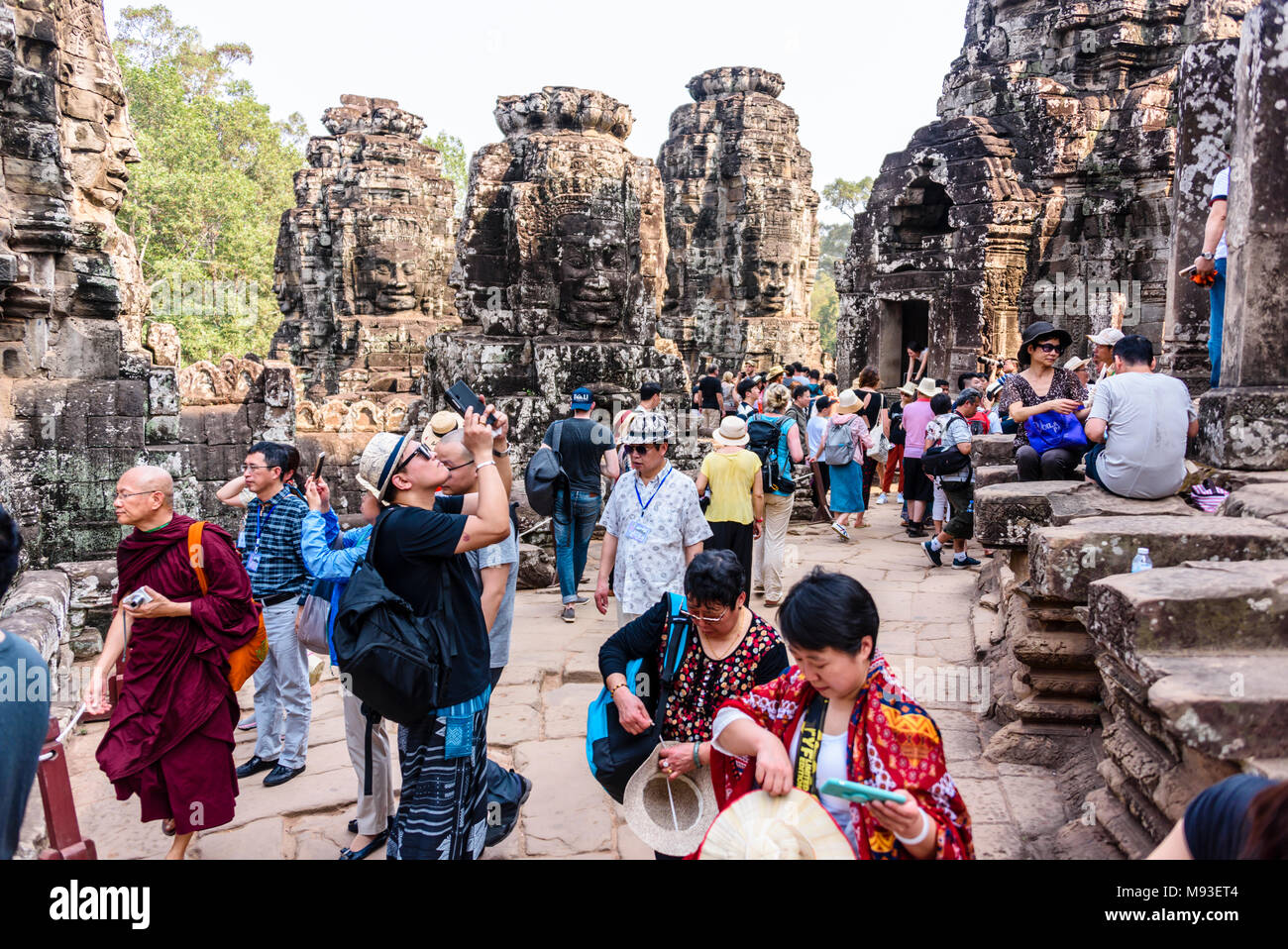 Unesco World Heritage site of Ankor Thom, Siem Reap, Cambodia Stock ...
